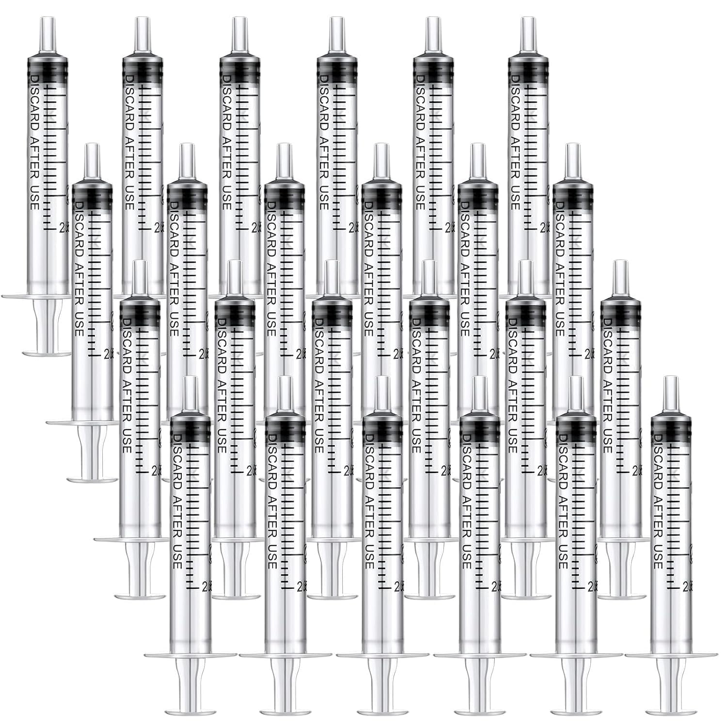 24 Pack 2.5ml Plastic Syringes, Measuring Syringe Small Liquid Syringe ...