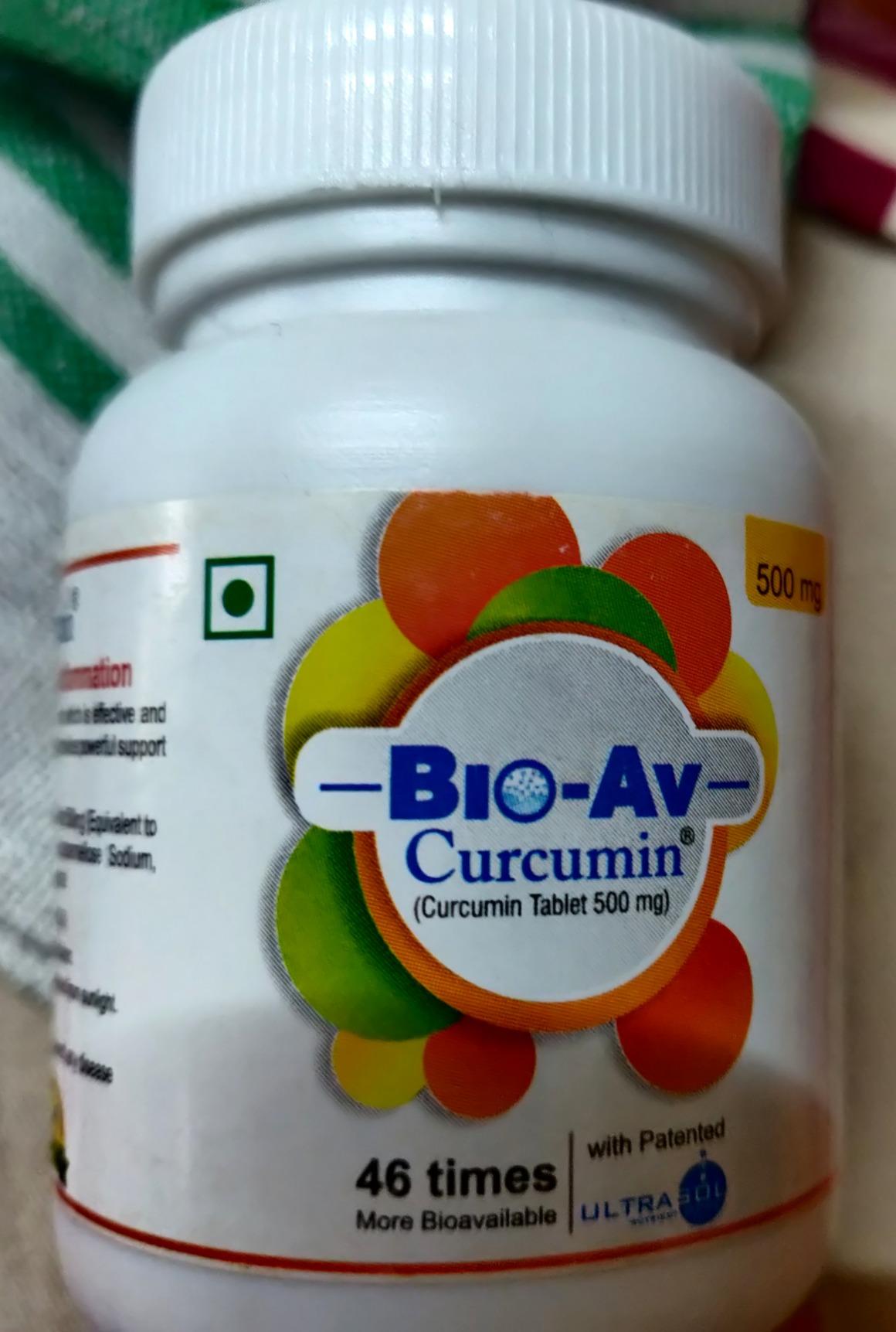 Bio-Av Curcumin with 46x Higher Bioavailable Curcumin 500 mg -Veg ...