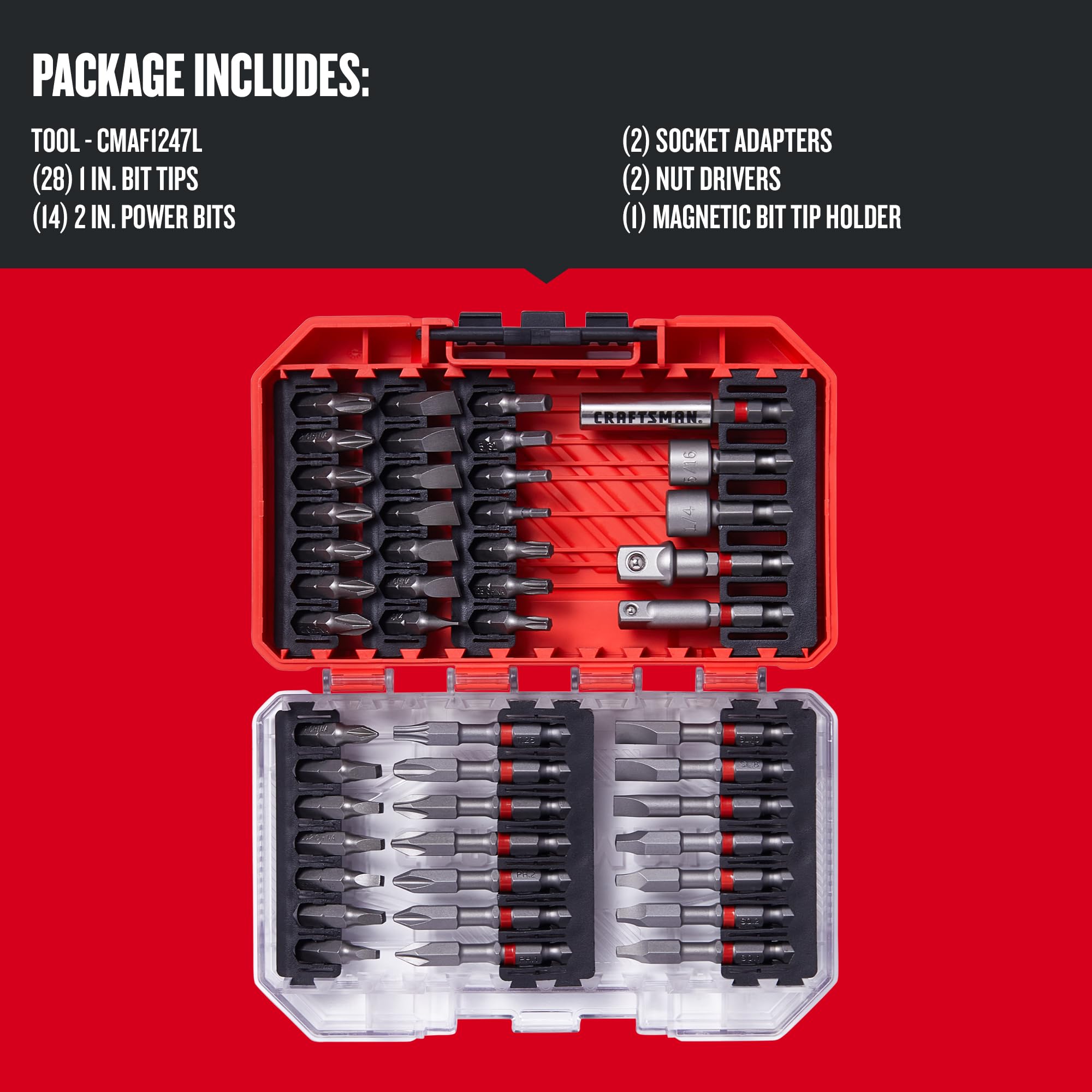 Snapklik.com : CRAFTSMAN Drill Bit Set, 47 Pieces
