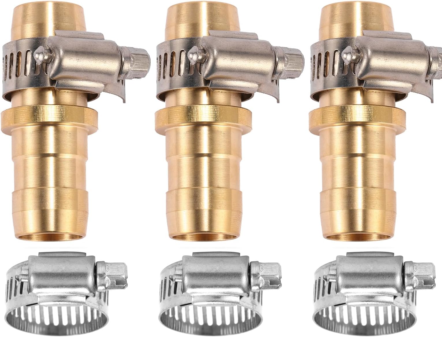 Amazon.com: Sanpaint Garden Hose Repair Connector Fitting, Brass Mender ...