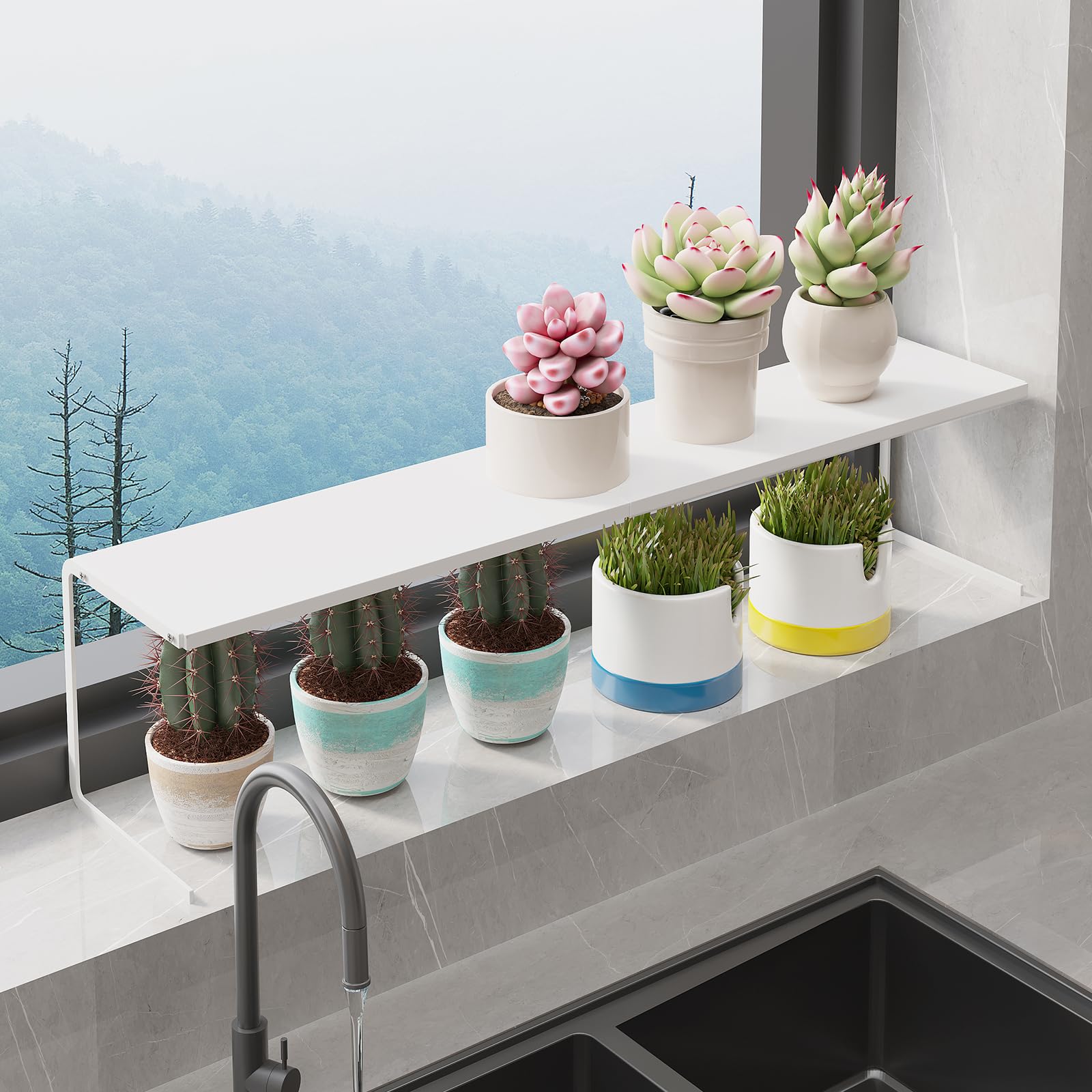 Amazon.com: WOCHUANGSI 1pc Small Narrow Shelf for Windowsill Kitchen ...