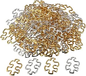 Amazon.com: diyhub 100Pcs Alloy Puzzle Piece Pendants,Jigsaw Metal ...