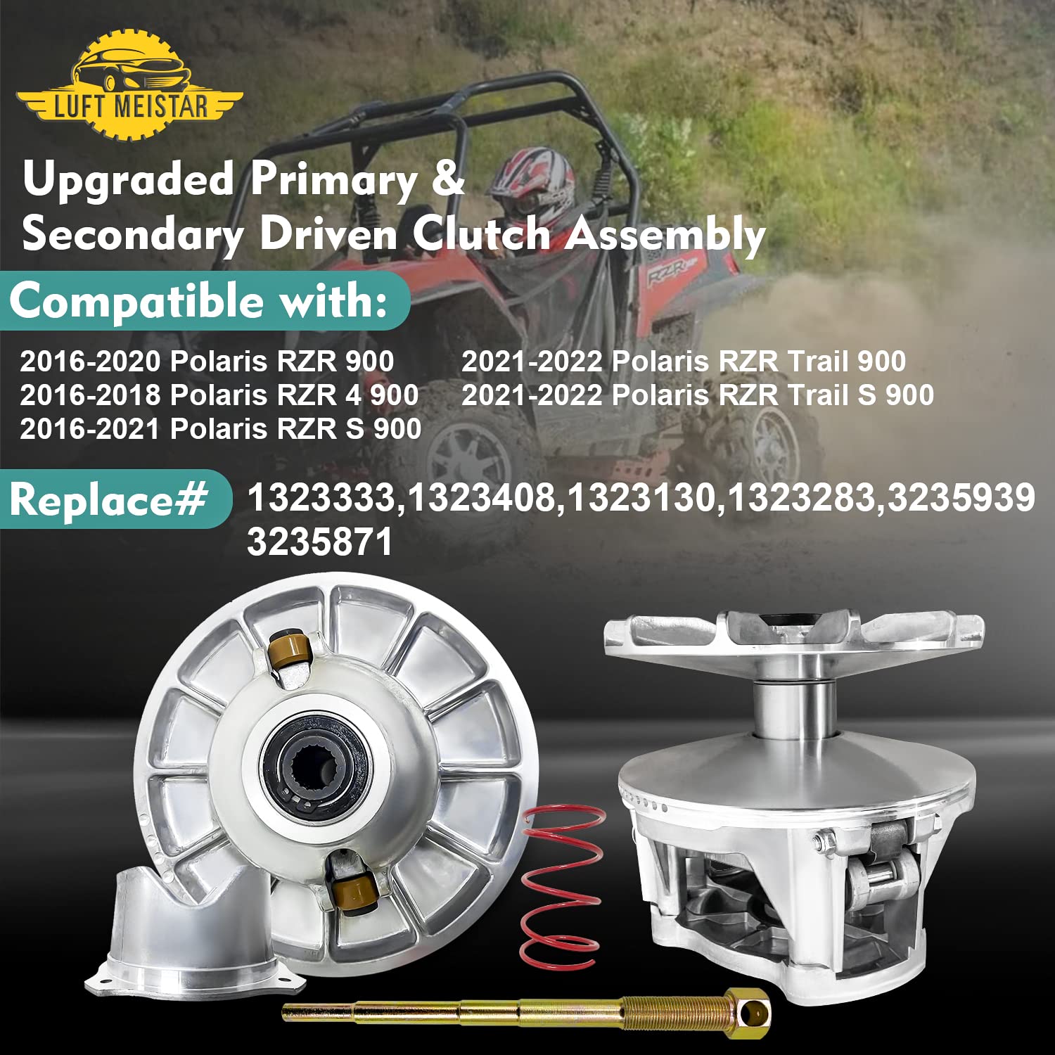 Snapklik.com : LUFT MEISTAR Primary & Secondary Driven Clutch Assembly