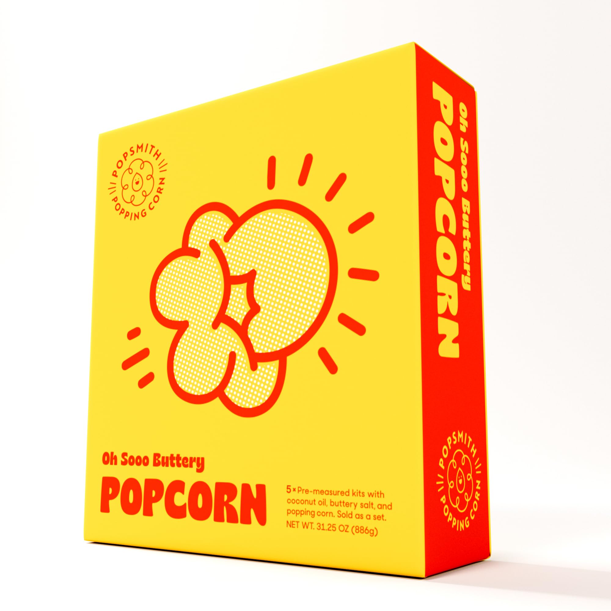 Amazon.com: Popsmith Popcorn Pre-Measured Popcorn Kits - Five 4-oz ...
