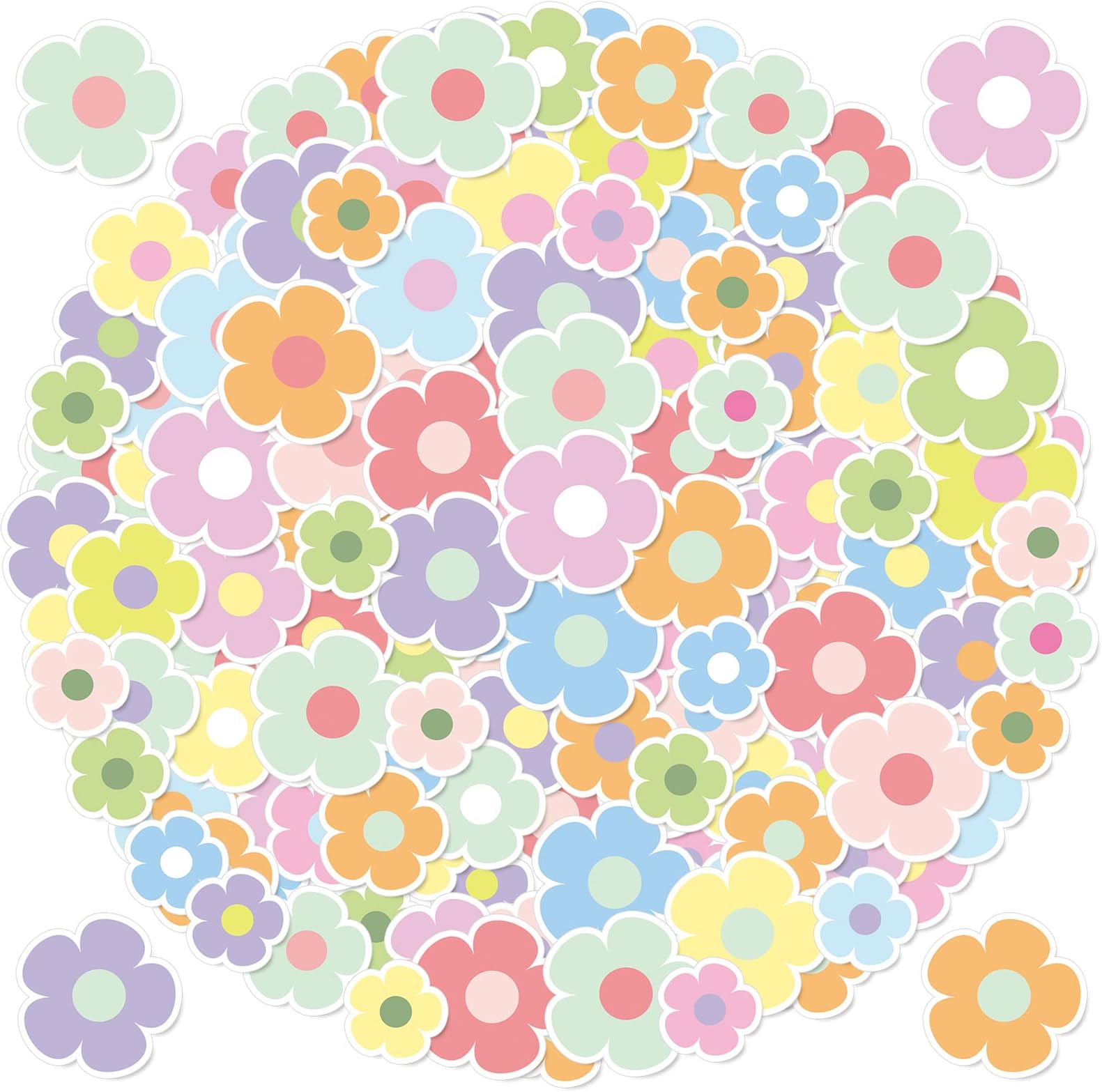 Amazon.com: 20 Sheets Mini Flower Stickers Cute Small Flower Stickers ...