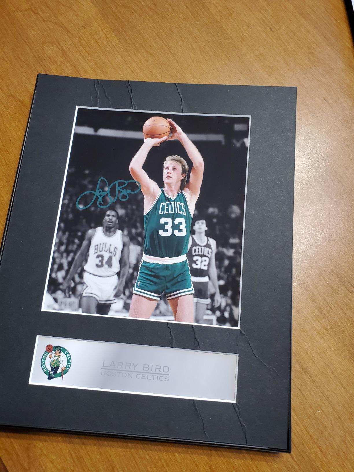 Amazon.com: iconic pic Larry Bird Print Signed Mounted Photo Display ...