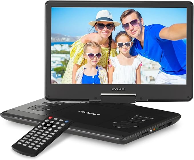 MINLOVE 15.7" Portable DVD Player with 14.1" HD Large Swivel Screen ...