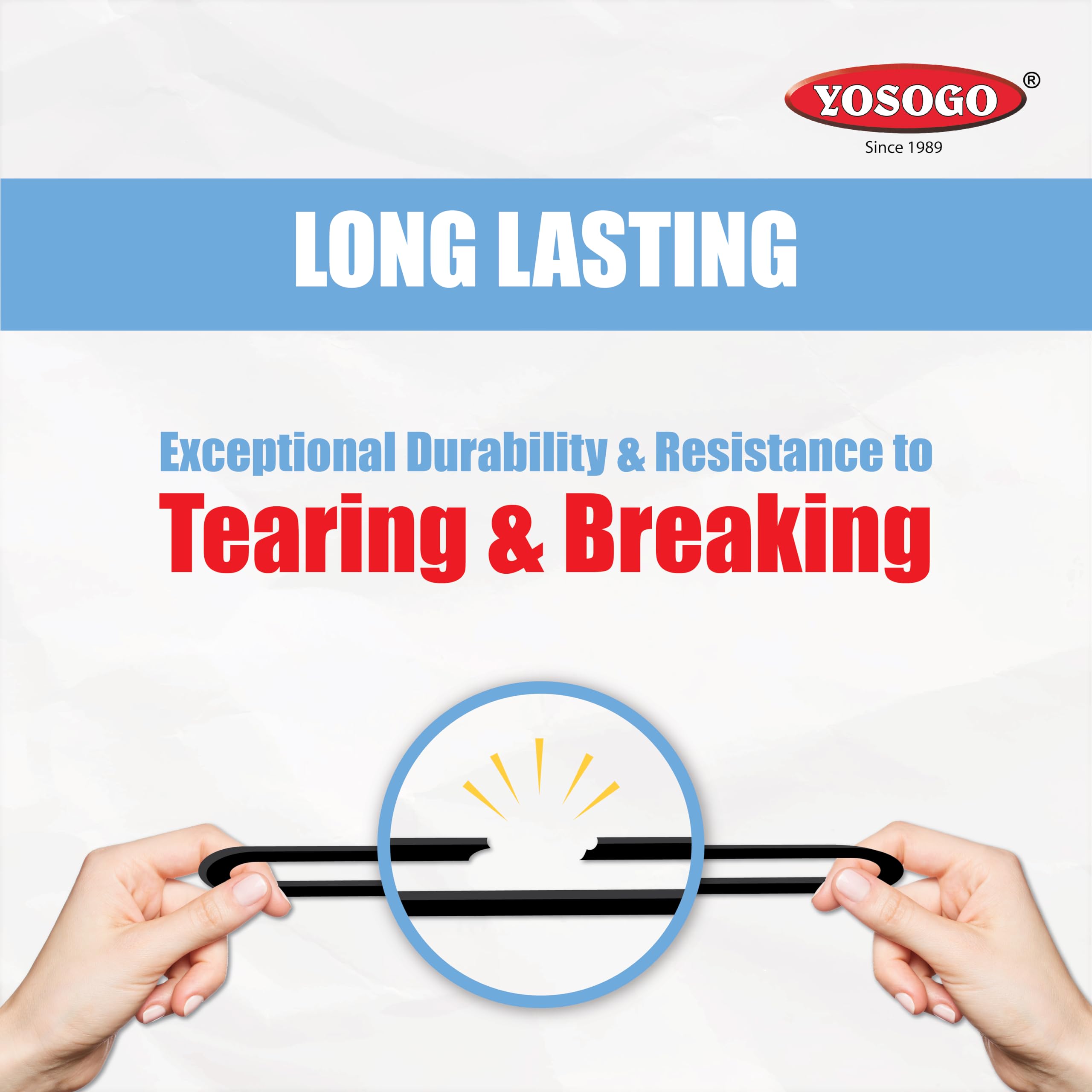 Snapklik.com : Yosogo Extra Large 8 Inch Big Postal Rubber Band - Black ...