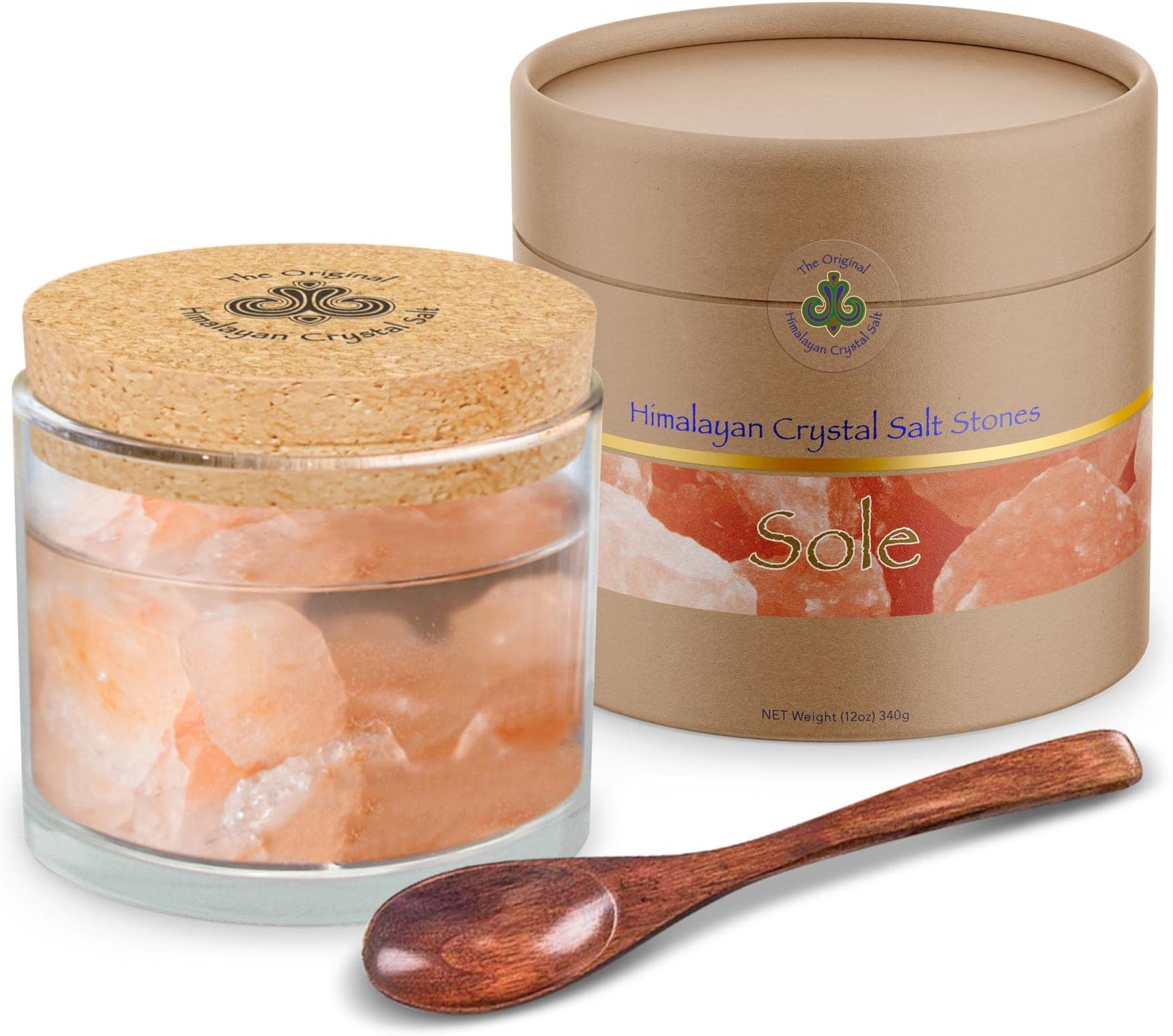 Amazon.com: Original Himalayan Crystal Salt Stones in Sole Jar ...