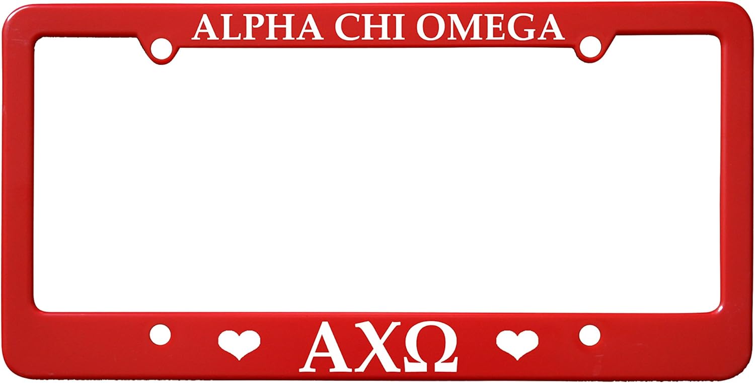 Amazon.com: Officially Licensed Alpha Chi Omega License Plate Frame ...