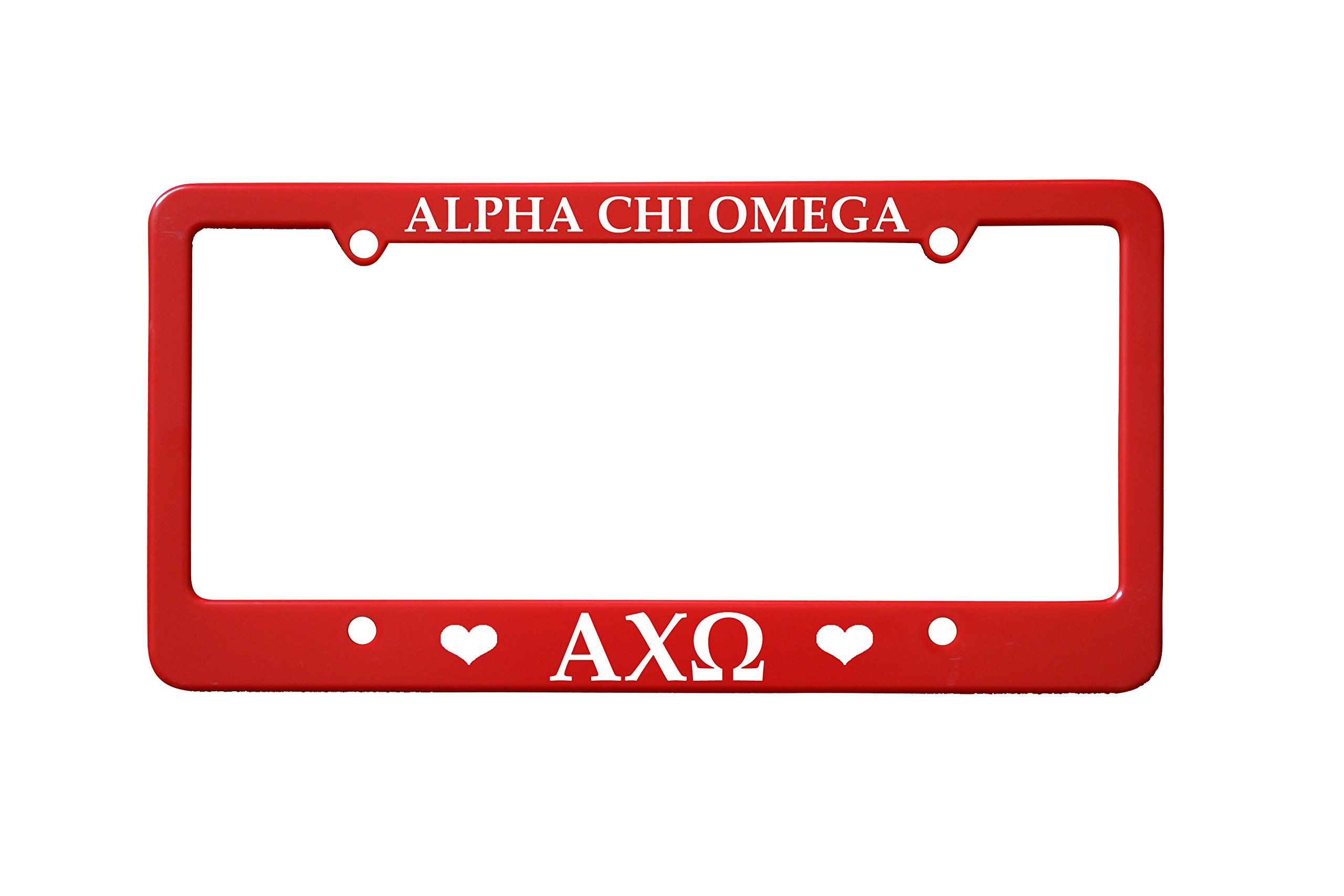 Amazon.com: Officially Licensed Alpha Chi Omega License Plate Frame ...