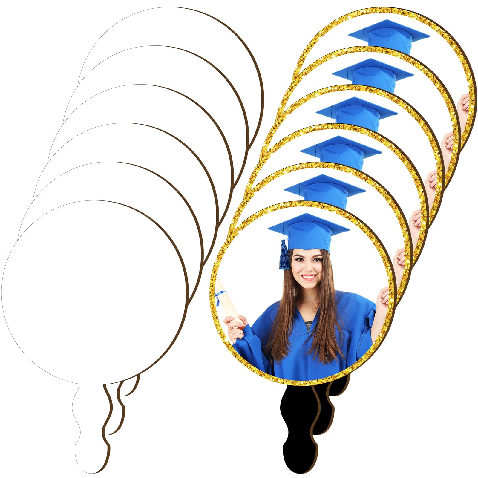 Snapklik.com : Anglechic 12 Pcs Graduation Sublimation Blanks Paddle ...