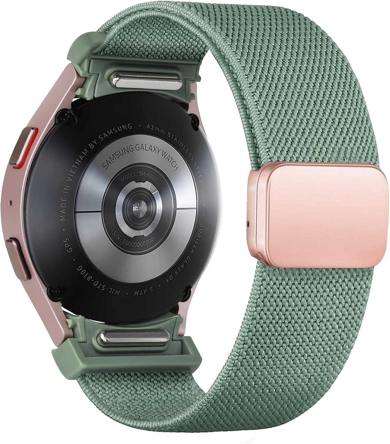 Amazon.com: One Click Fabric Bands for Samsung Galaxy Watch 7 6 Band 5 ...