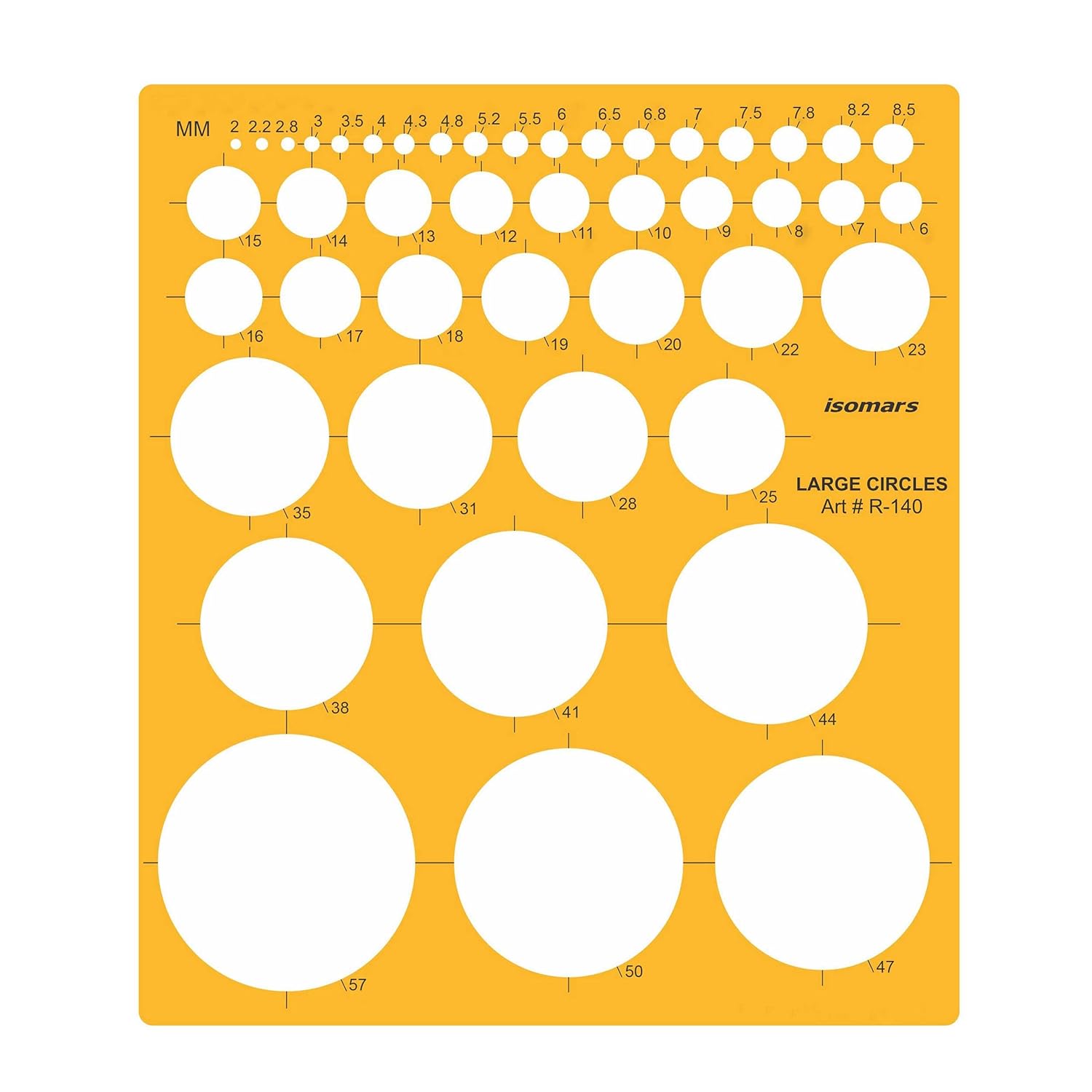 Isomars Large Circle Drawing Template – Big Circle Drafting Stencil for ...