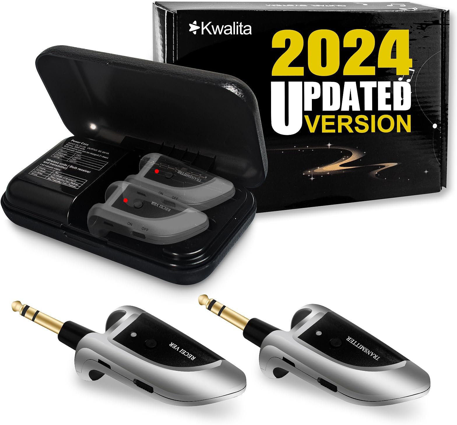 Amazon.com: Ueteto Wireless Guitar System with Charging Case ...