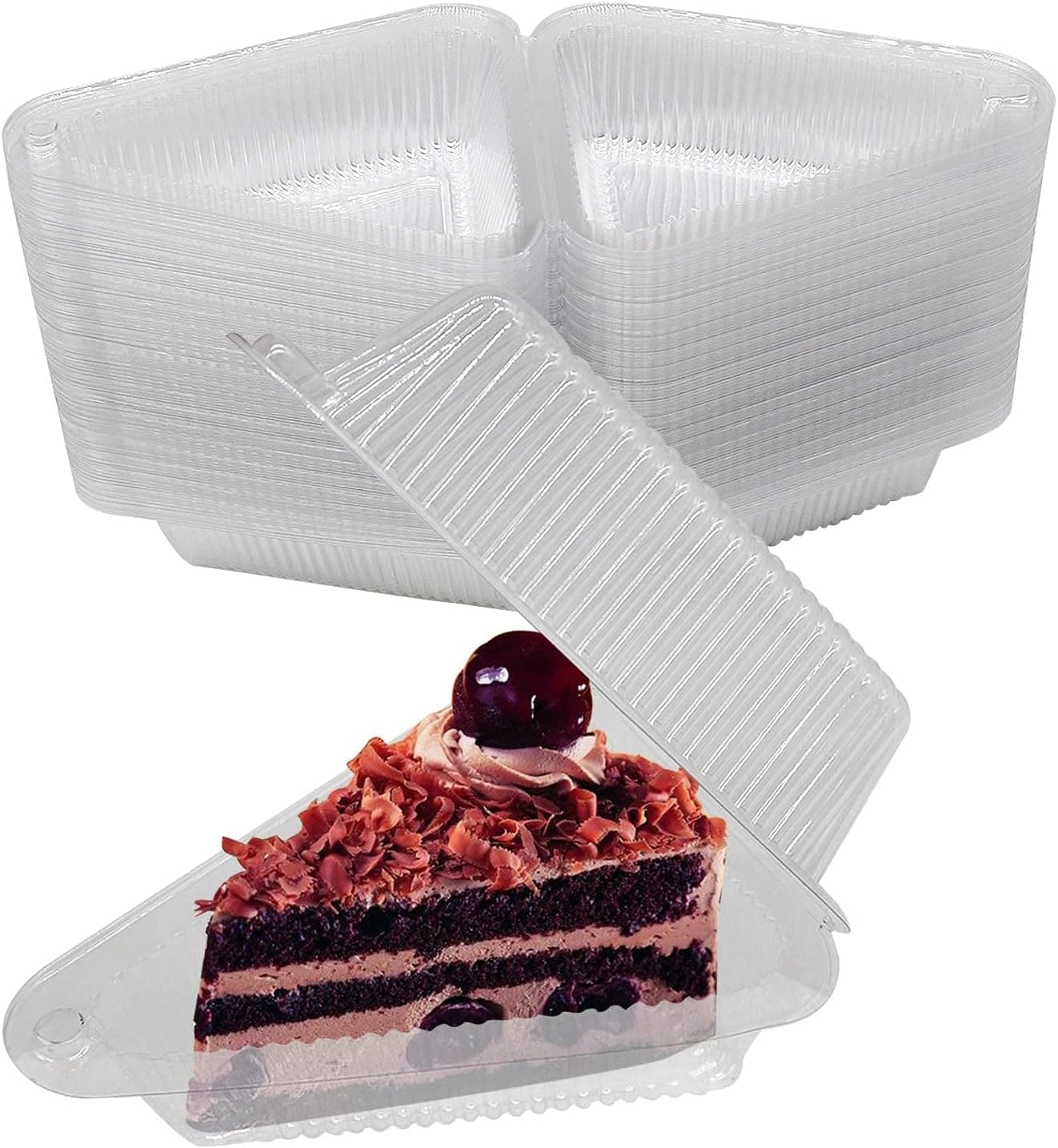 Amazon.com: Stock Your Home Cake Slice Container (50 Pack) - 1 ...