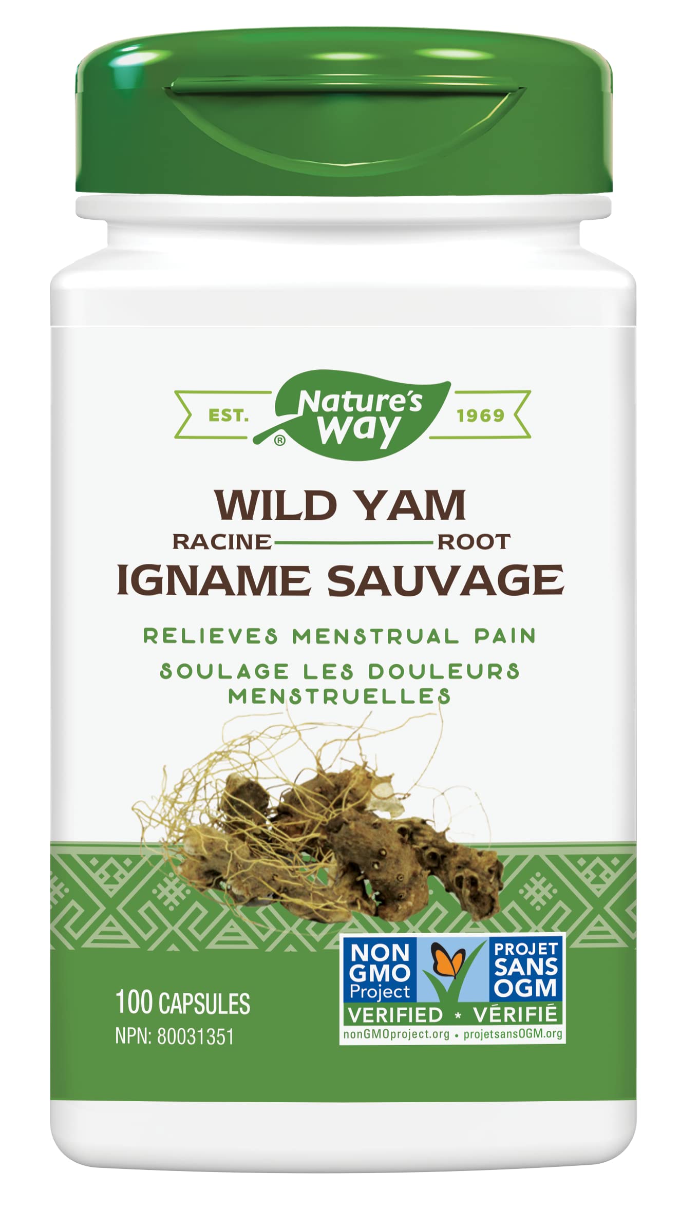 Nature's Way Wild Yam Root Capsules - Relieve Abdominal and Menstrual ...