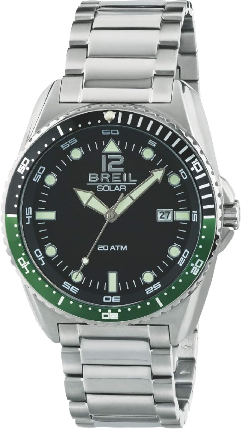 Breil Watch Man SUBACQUEO SOLARE dial Black e Bracelet in Steel ...