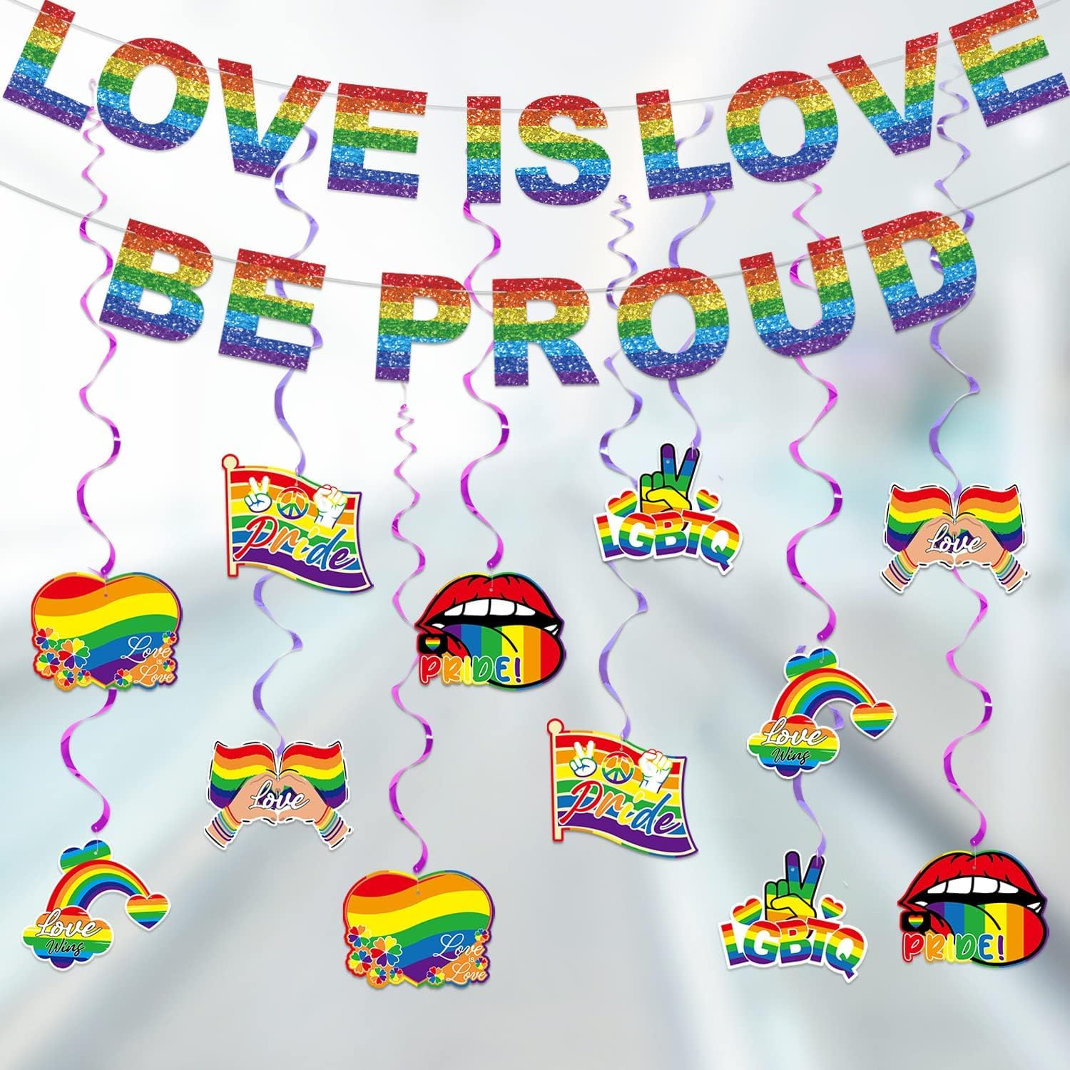 Amazon.com: Pride Month Decorations,LGBT Party Decorations,Rainbow ...