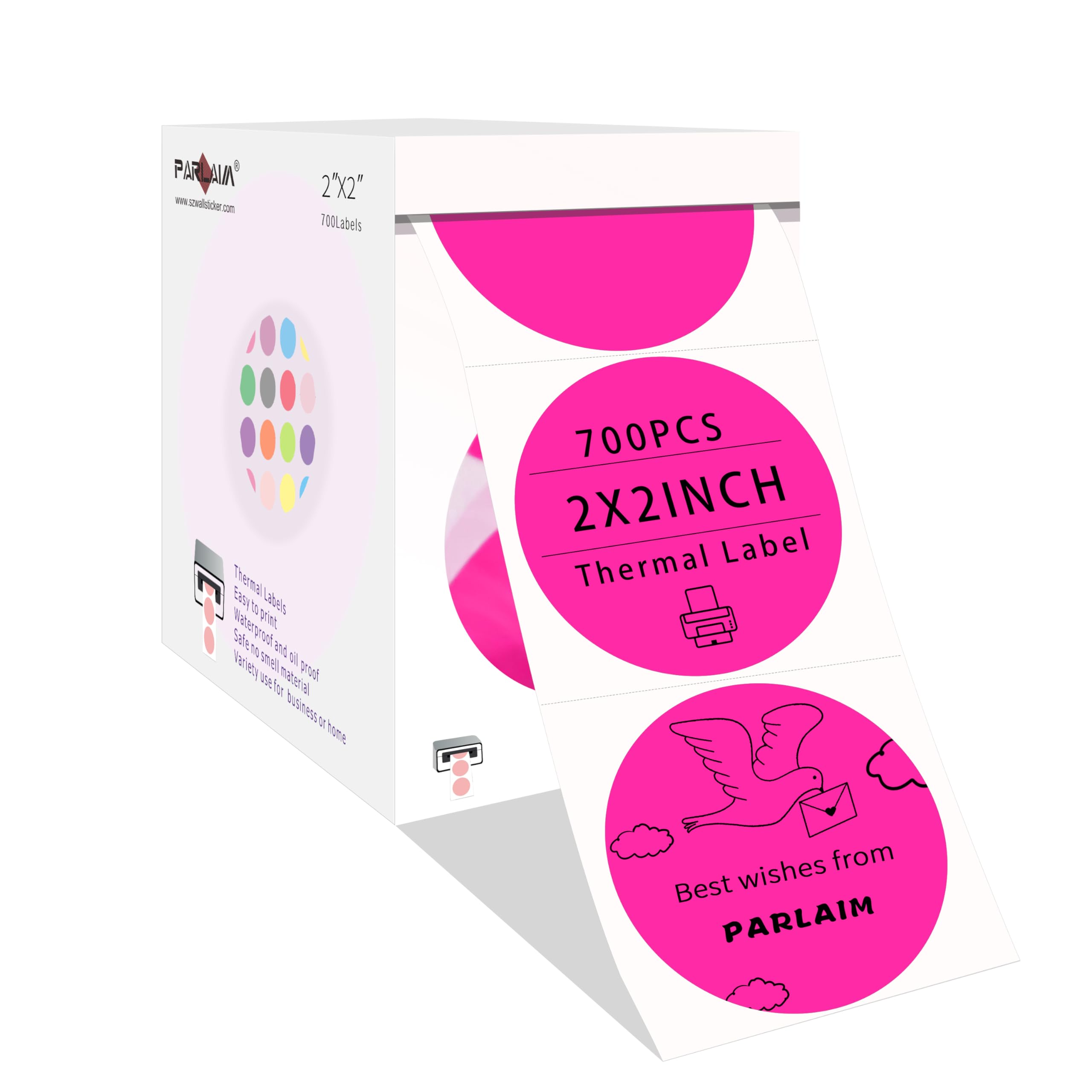 Snapklik.com : PARLAIM 2 Inch Round Thermal Sticker Labels,Self ...