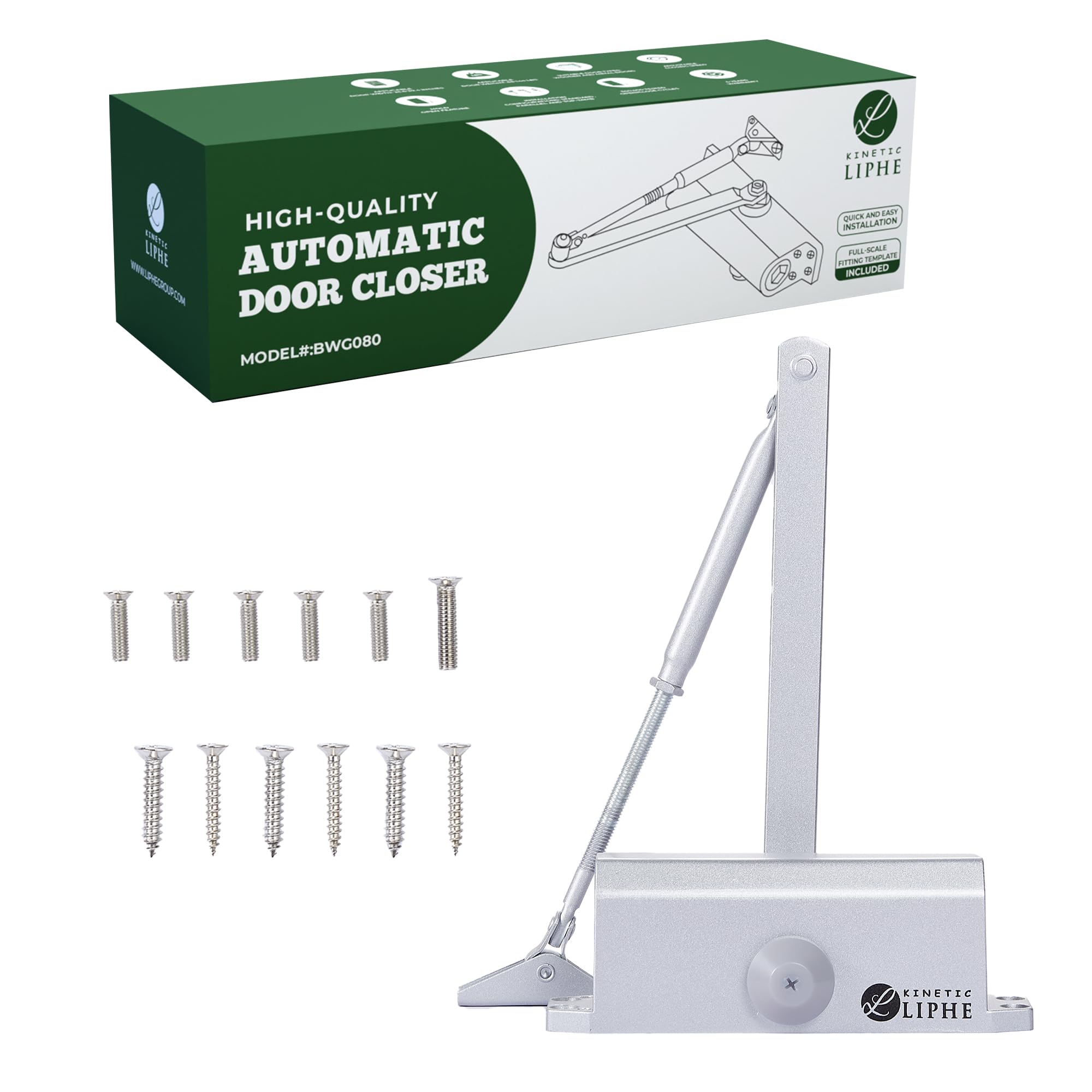 Automatic Door Closer - Hold Open Feature - Adjustable Hydraulic Heavy ...