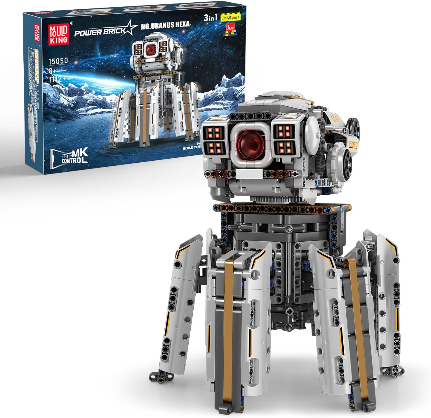 Amazon.com: Mould King 3in1 Robot Building Sets Toy,15050 Uranus Hexa Robot Model Building ...