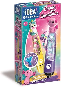 Clementoni Idea - Create Your Highlighters: Trendy Animals, Laboratory ...