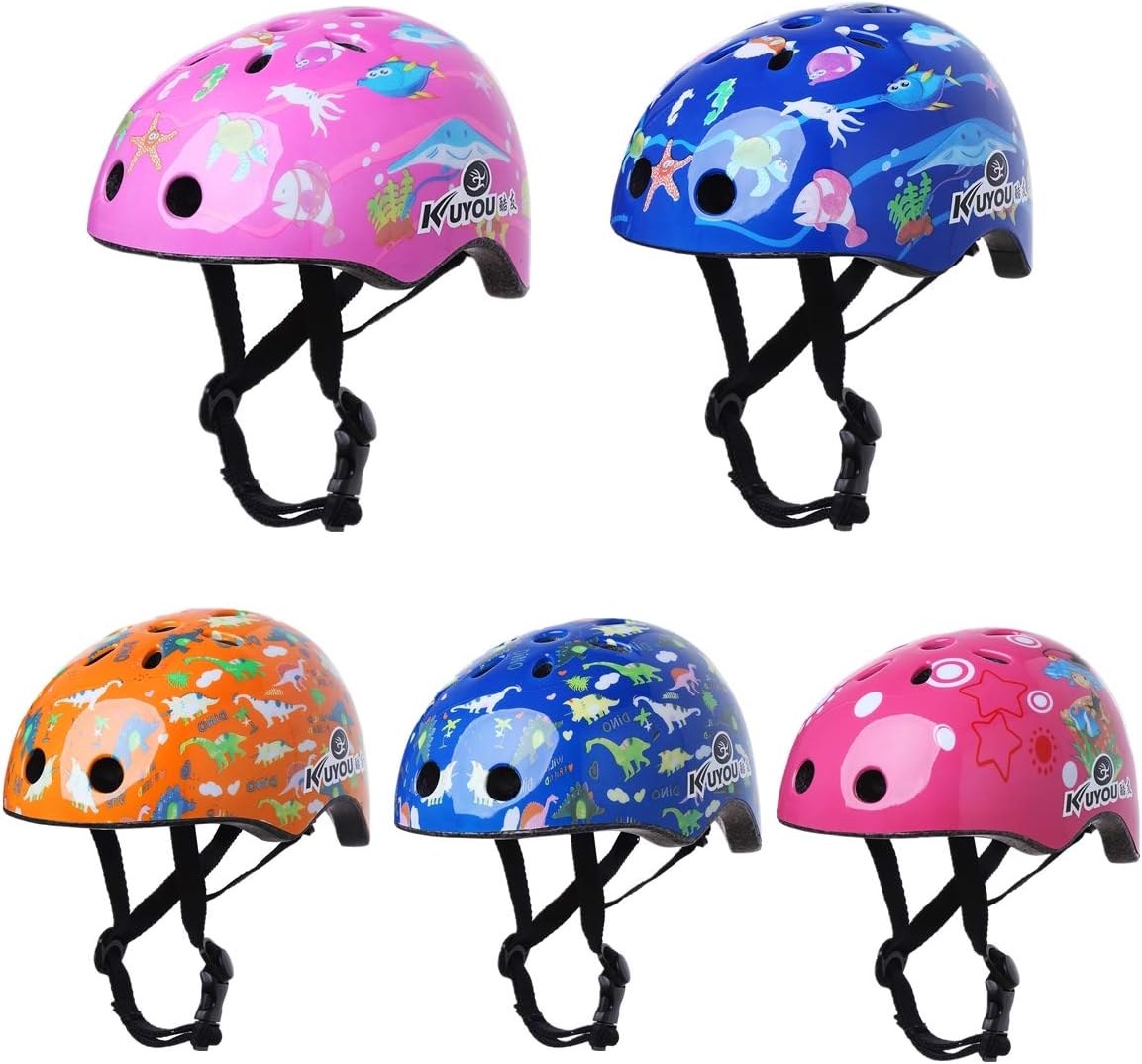 Amazon.com : YiZYiF Kids Child Bike Safety Helmets Cute Cartoon ...