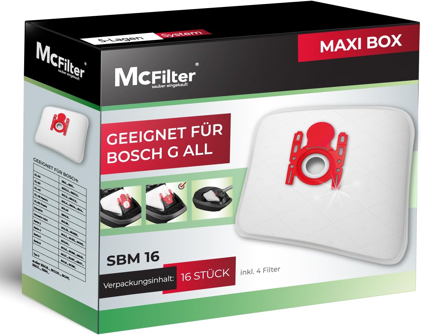Amazon.de: Bosch 4x Staubsaugerbeutel PowerProtect Typ G ALL BBZ41FGALL ...