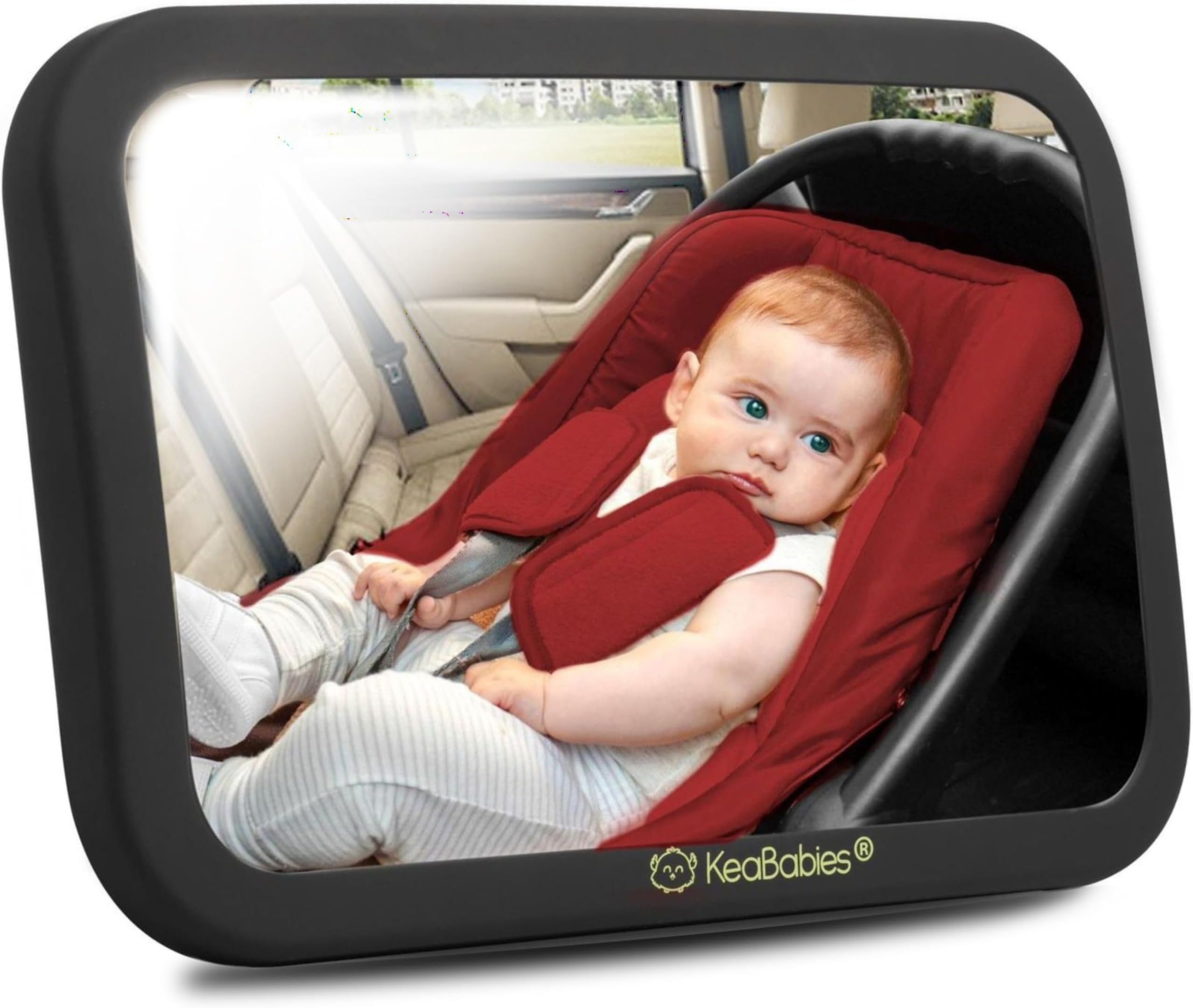 Large Shatterproof Baby Car Mirror - Safety Baby Car Seat Mirror - Baby ...