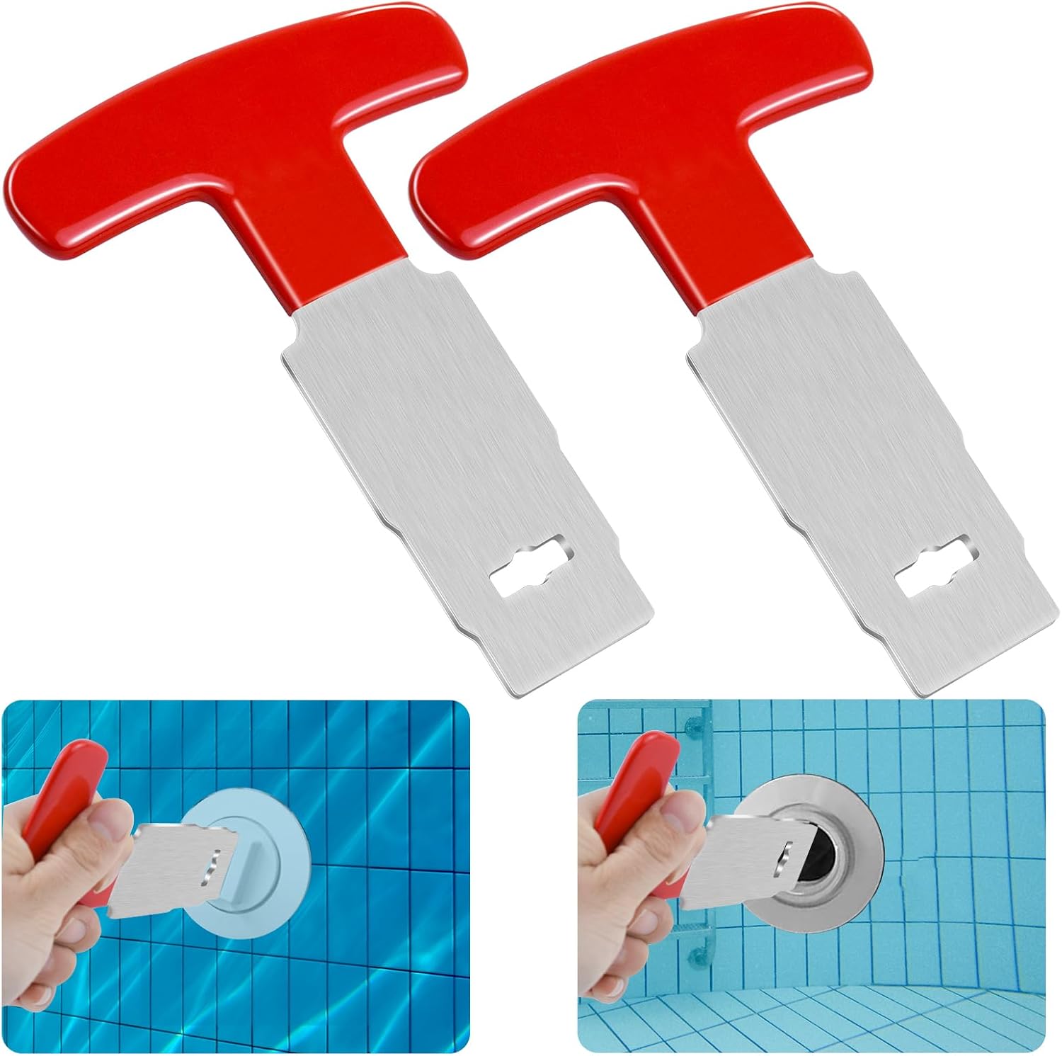 Amazon.com: Feoang 2PCS Pool Plug Removal Tool-Metal Pool Spa Jet ...