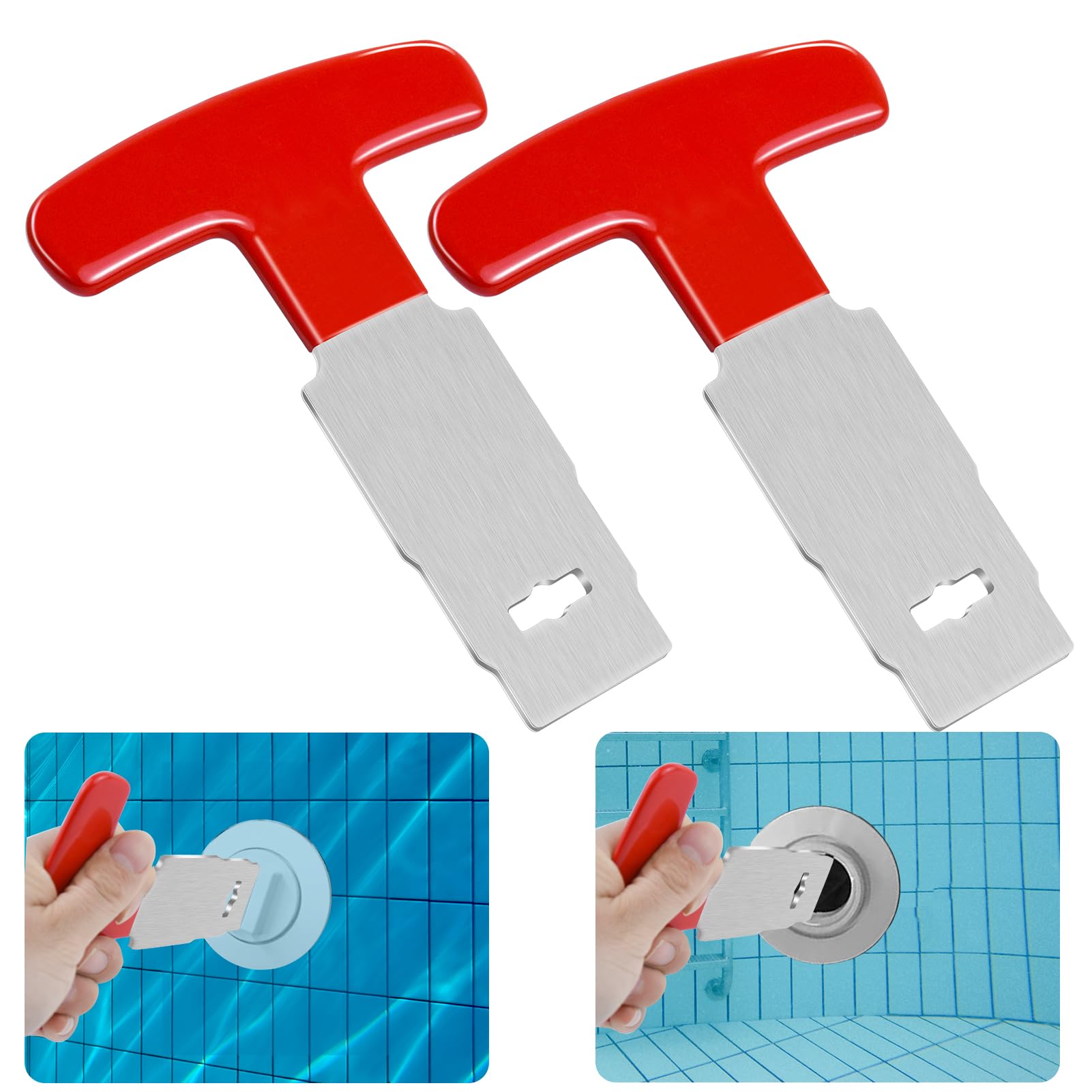 Amazon.com: Feoang 2PCS Pool Plug Removal Tool-Metal Pool Spa Jet ...