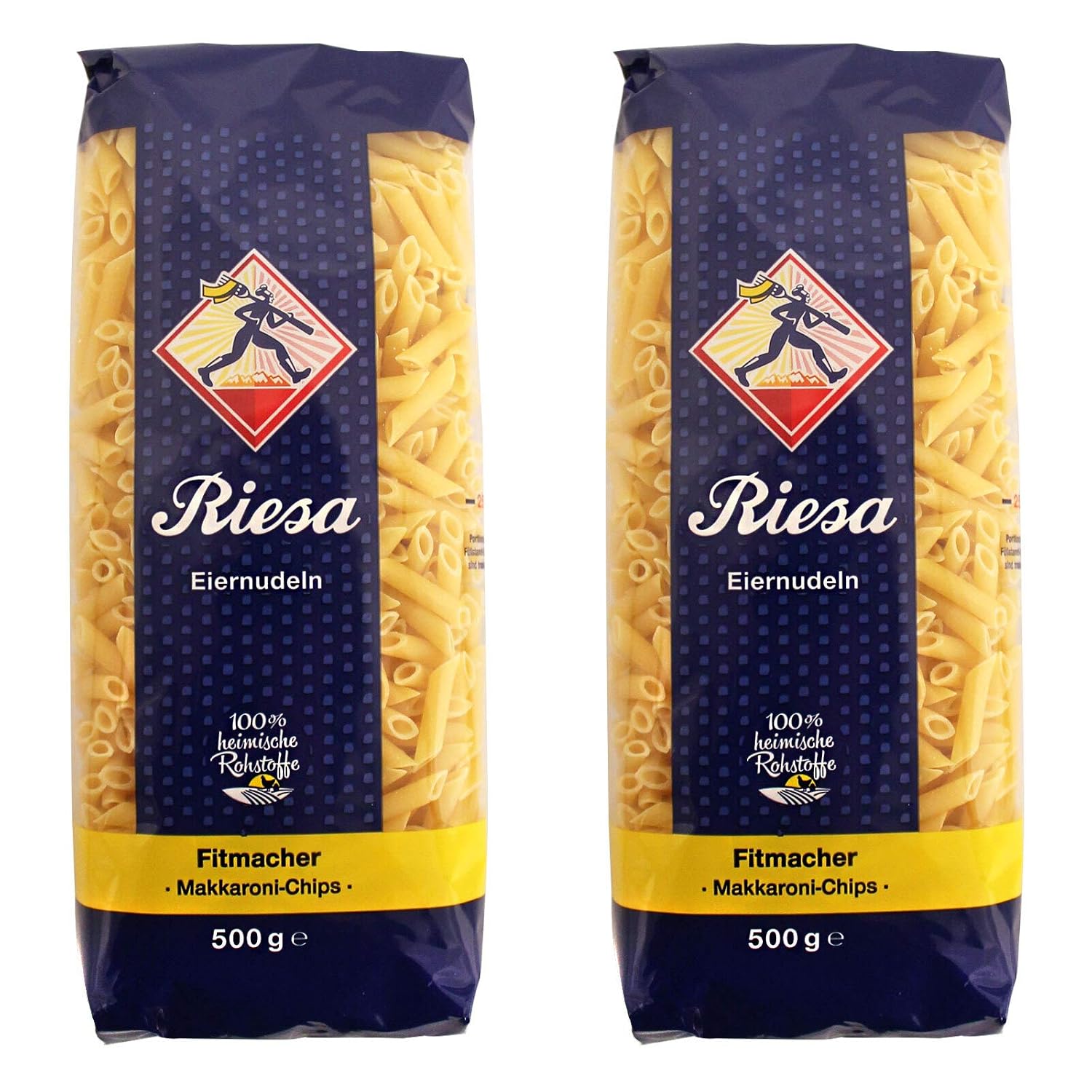 2er Pack Riesa Nudel Fitmacher Makkaroni Chips (2 x 500 g) Teigwaren ...
