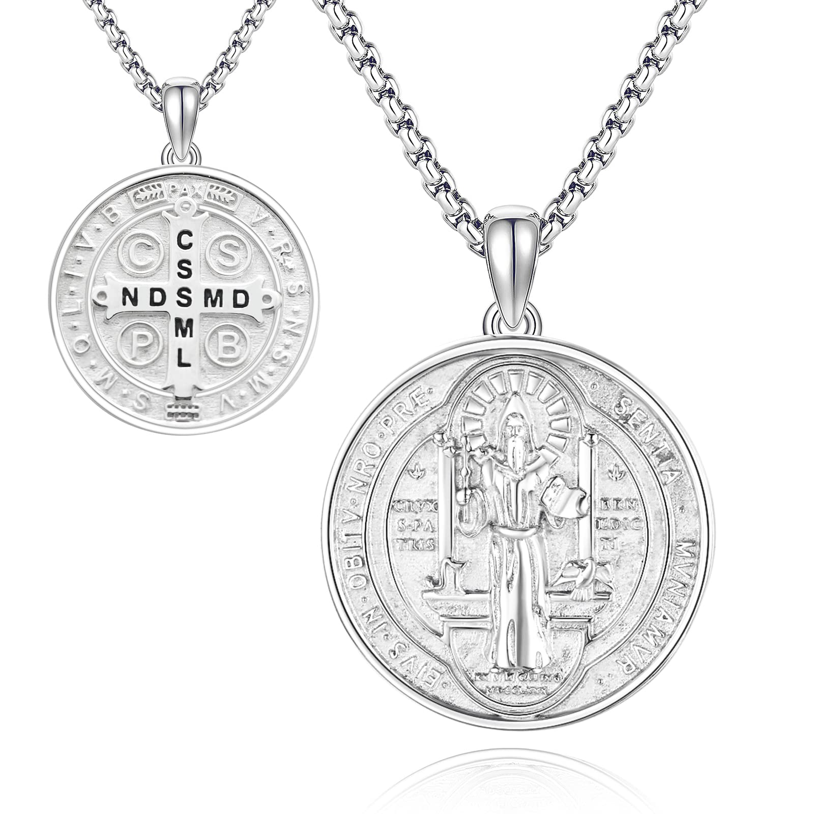 Religious Medal Saint Benedict Medal - 2 Inch Protection Medal With ...