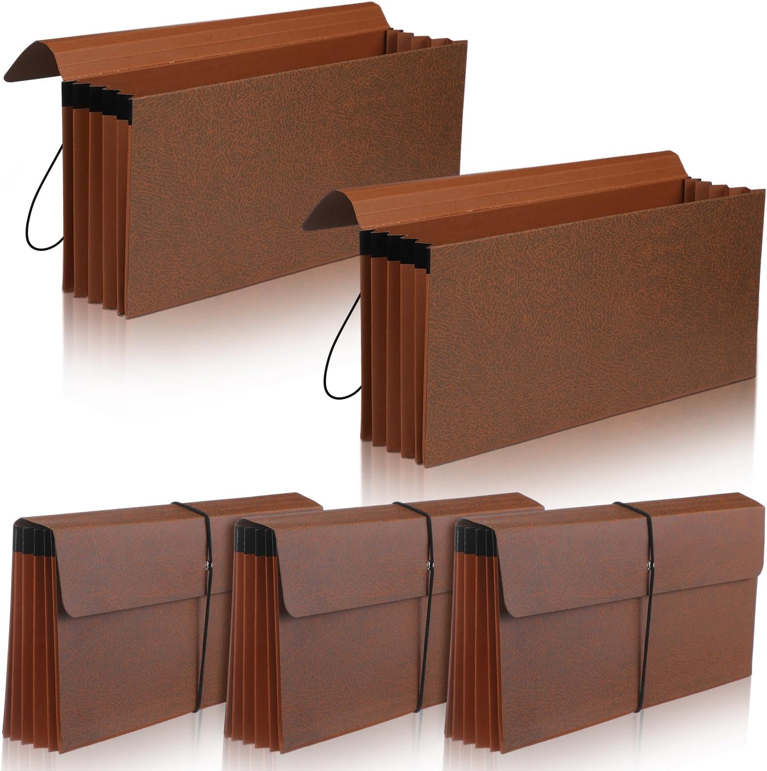 Amazon.com : 5 Pieces Heavy Duty Expanding File Wallet 3.5-inch ...