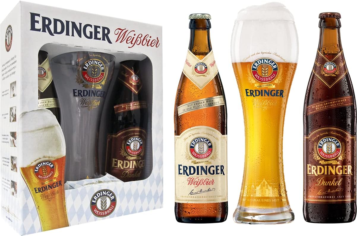 Kit Cerveja Erdinger Garrafa - 1 Erdinger Weissbier 500ml + 1 Erdinger ...