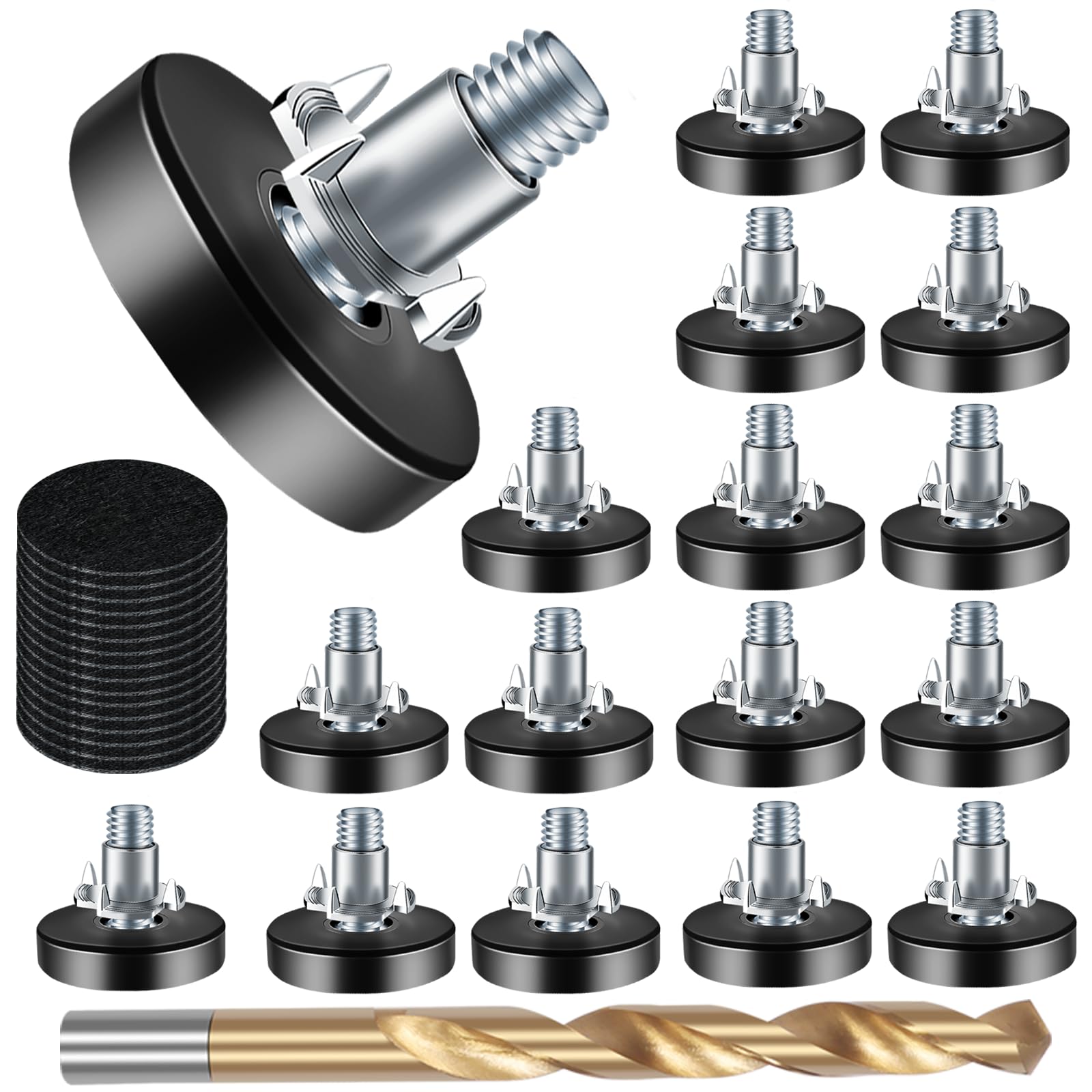 Amazon.com: Eunenete 16 PCS 1/4" Thread Furniture Feet Levelers ...