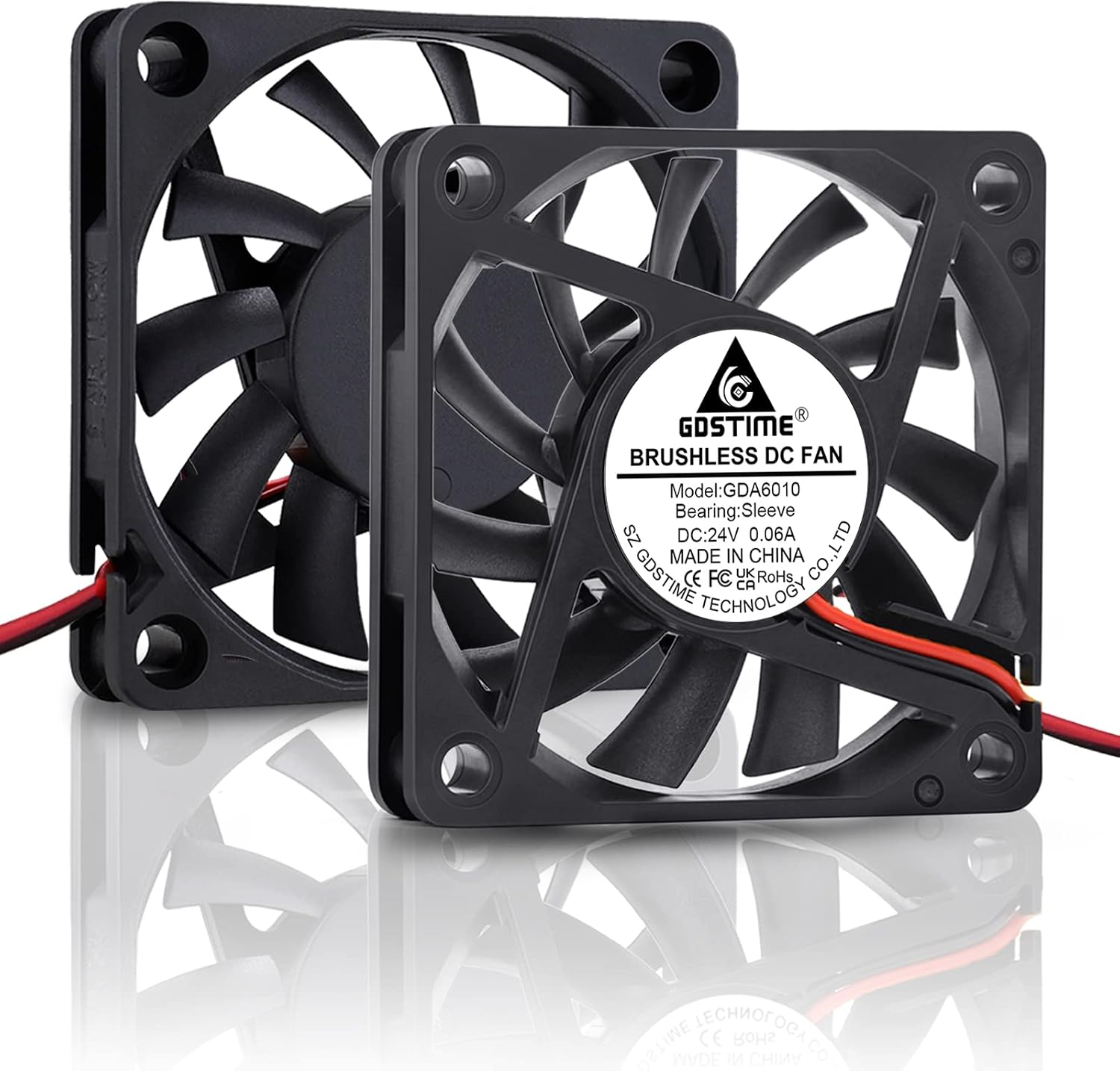 Amazon.com: GDSTIME 24V 60mm Fan 60x60x10mm Dc Brushless Computer Case ...