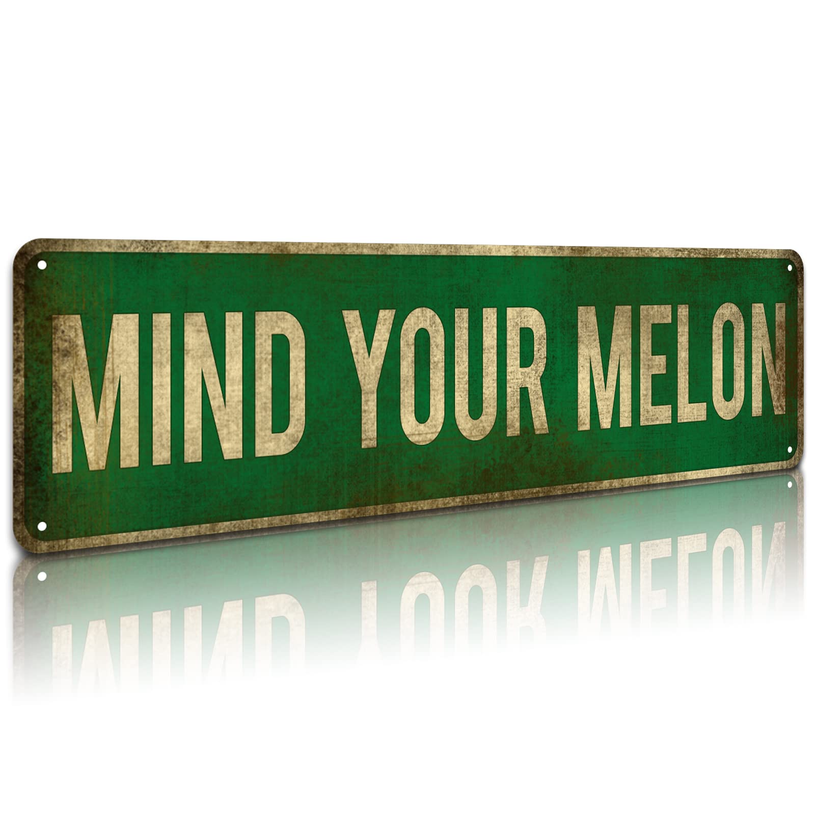 KooLL Mind Your Melon Tin Sign, Vintage Metal Wall Art Office/home ...