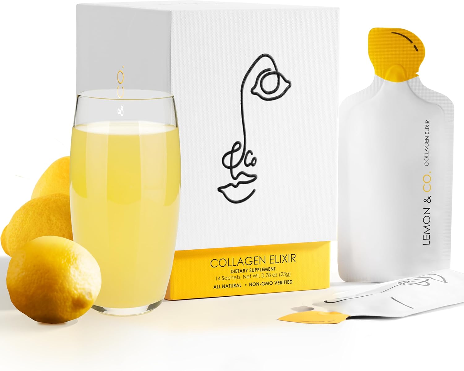 Amazon.com: LEMON & CO. Lemon Collagen Elixir - 5g Wild Caught Marine ...