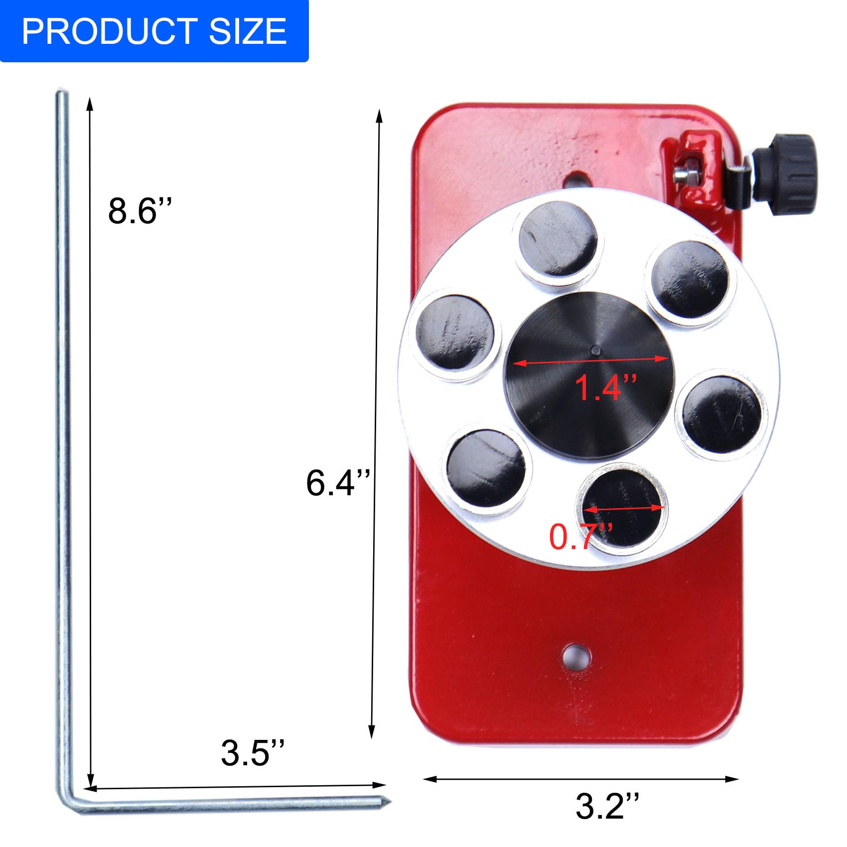 Snapklik.com : Red Magnetic Wall Mount Blade Balancer Lawn Mower Blade ...