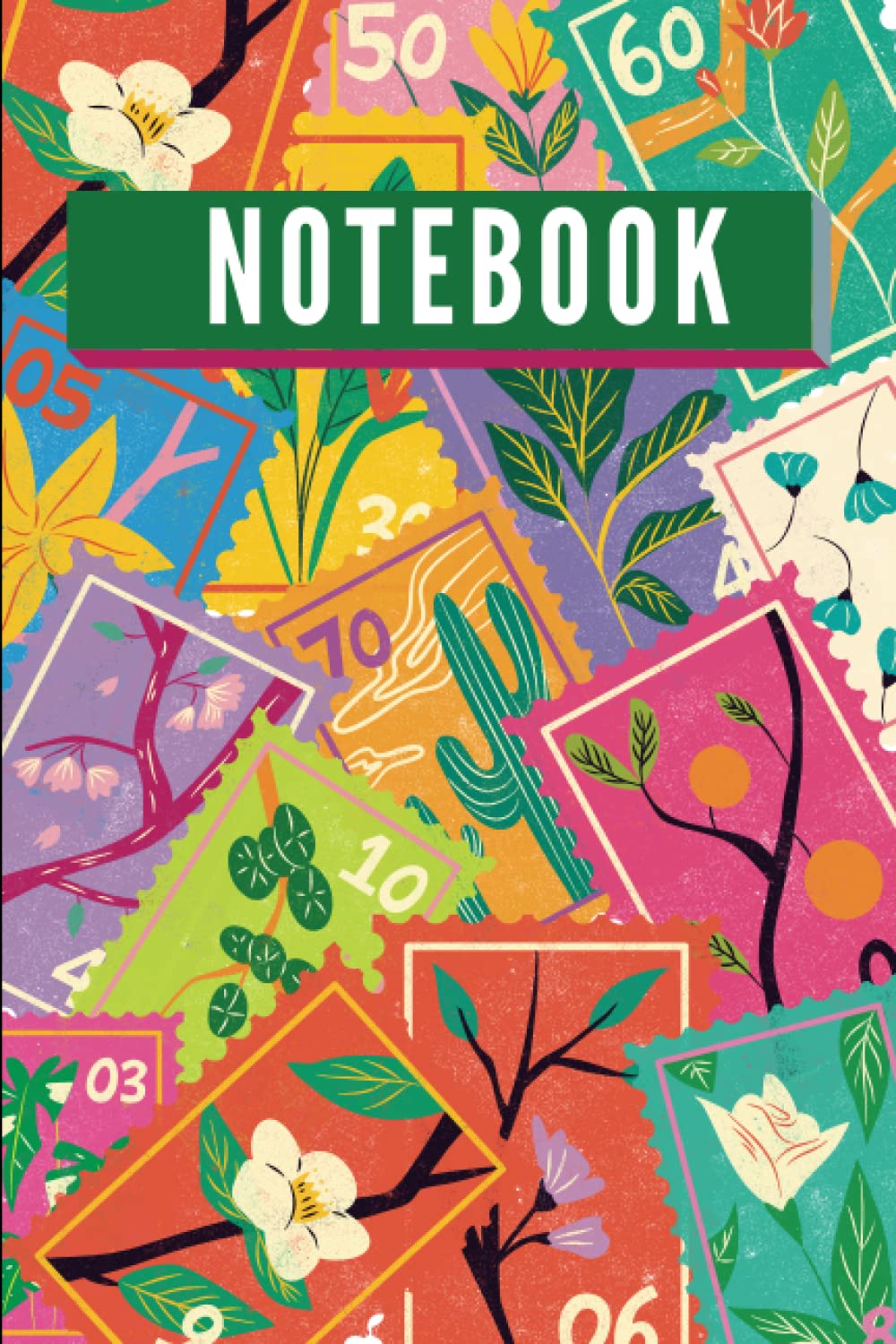 Postage Stamp Type Themed Notebook lined College Ruled 120 Pages: Great ...