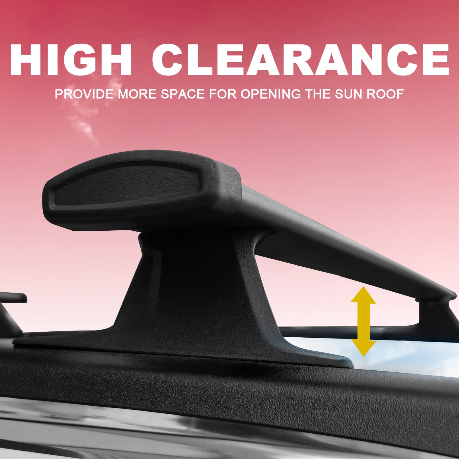 Compass Cross Bars, Heavy Duty 220lbs Roof Racks Cross Bars Compatible ...