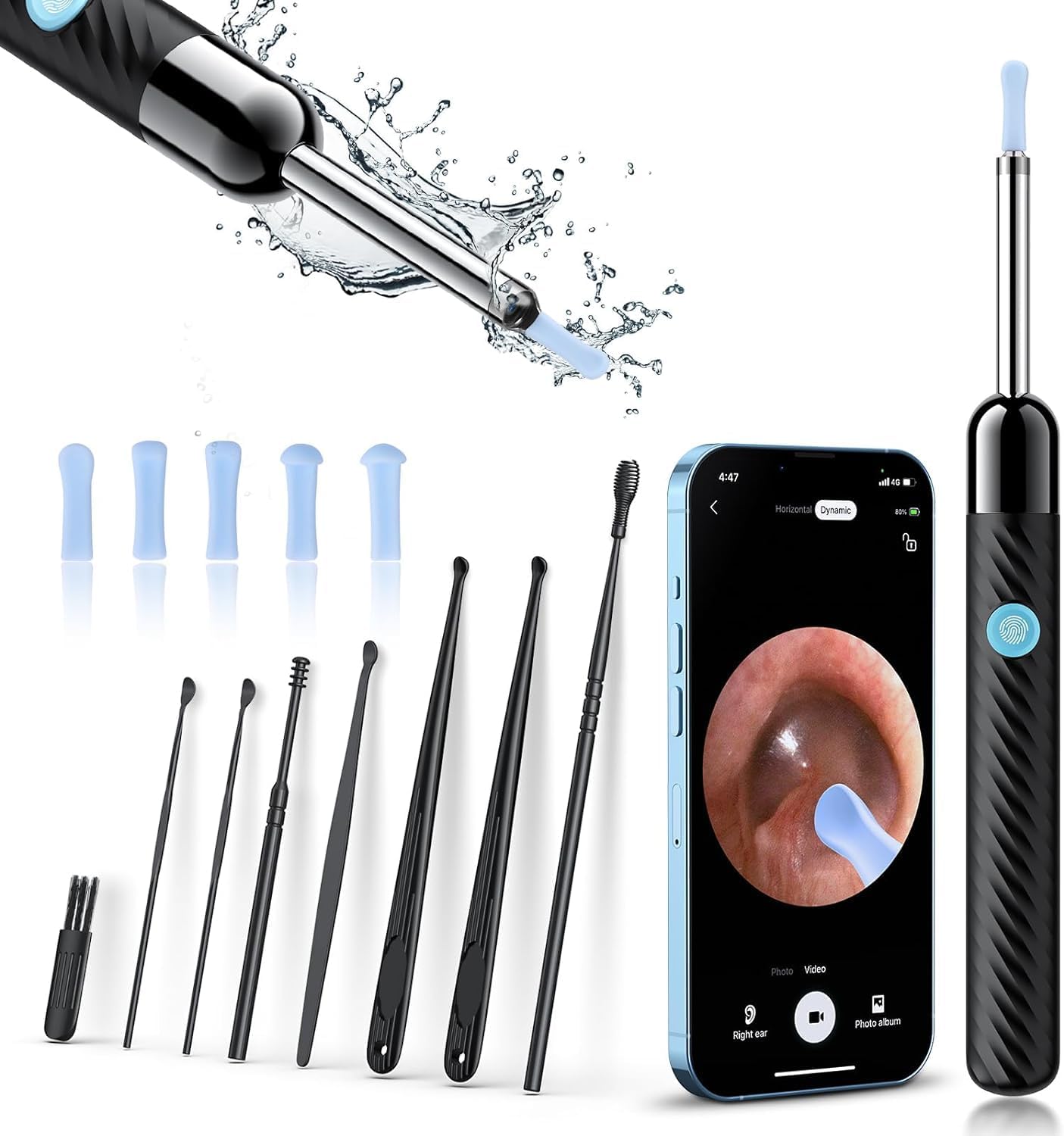 Amazon.com: Ear Wax Removal, Ear Cleaner with Camera and Light, Ear Wax ...
