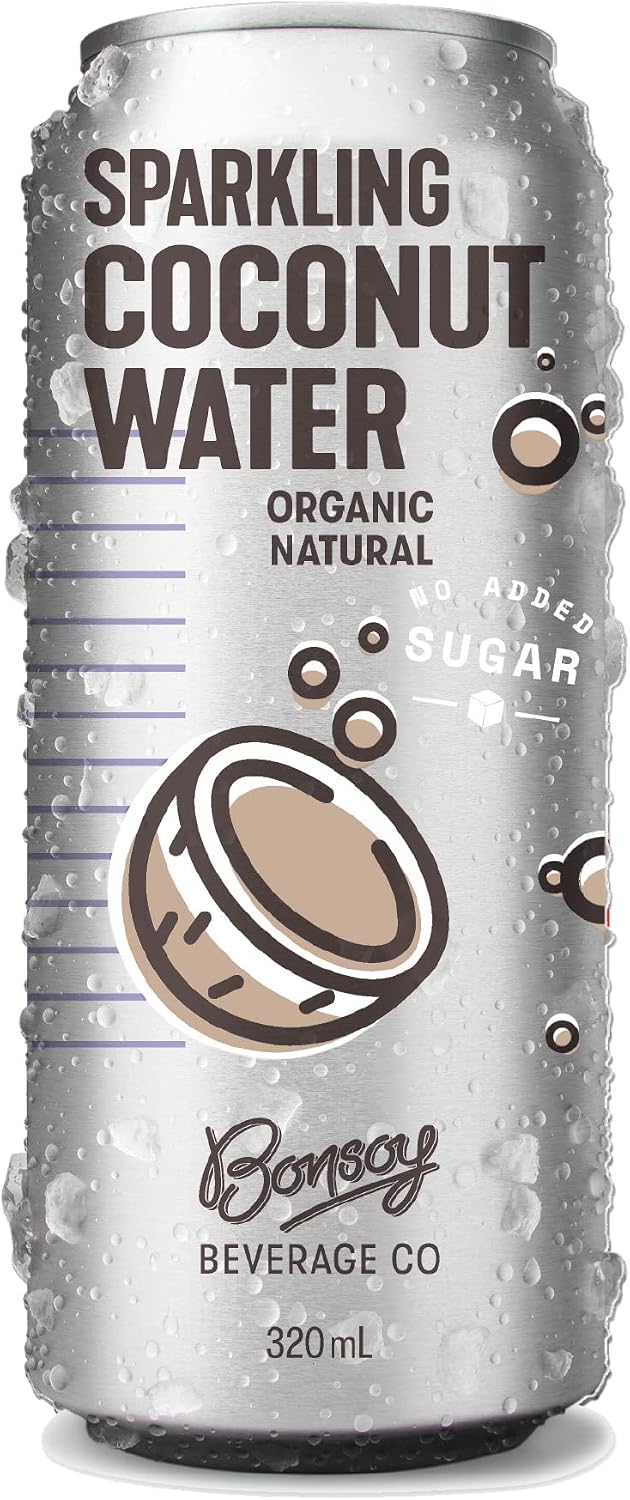 Bonsoy Organic Sparkling Coconut Water 320 ml X12 : Amazon.com.au: Grocery