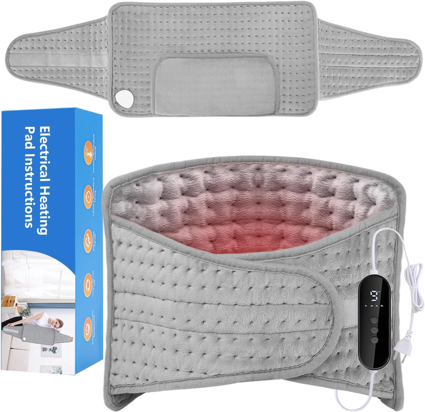 Amazon.com: APXPF Heating Pad for Back Pain and Cramps Relief Electric ...
