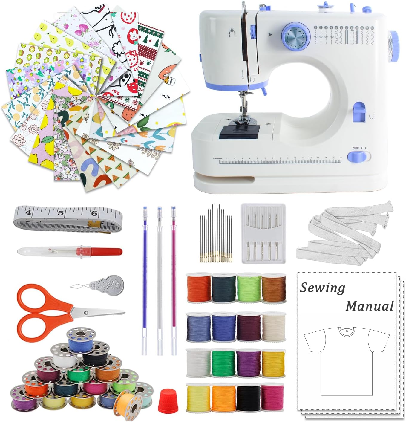 Amazon.com: Sewing Machine for Beginners，Sewing Machine Essentials Kit ...