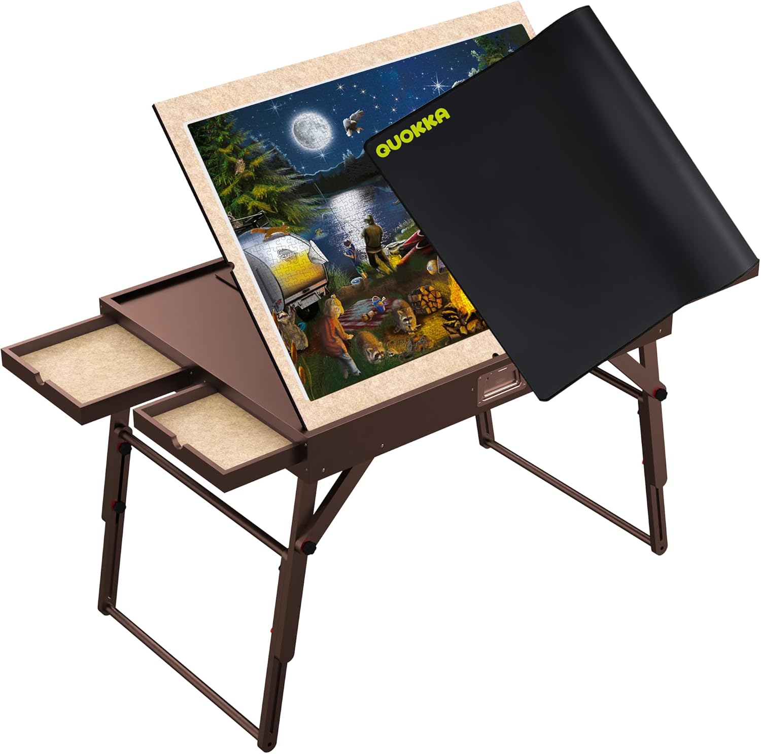 Amazon.com: QUOKKA Puzzle Table with Drawers for Adults - Fits Jigsaw ...