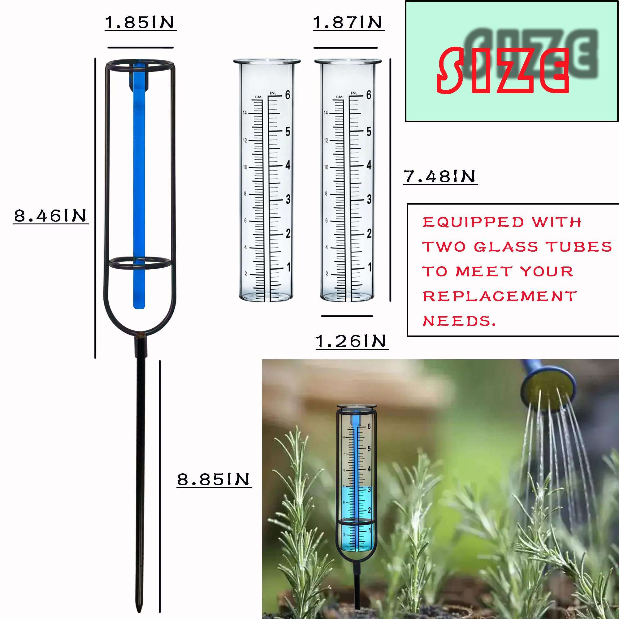 Snapklik.com : BIUWING New Upgrade Rain Gauge, Detachable Freeze Proof ...