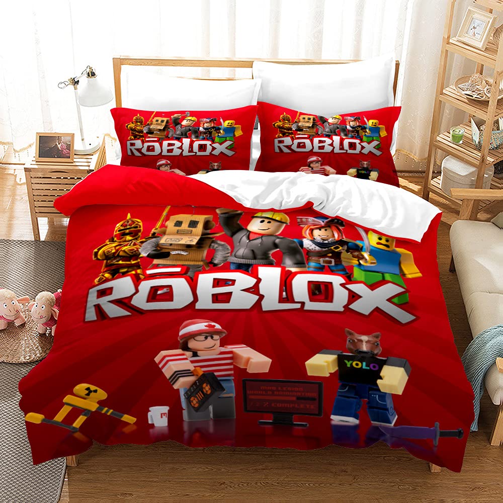 Enfunt-Home Roblox Duvet Cover Set Soft Lightweight Microfiber 3 Piece ...
